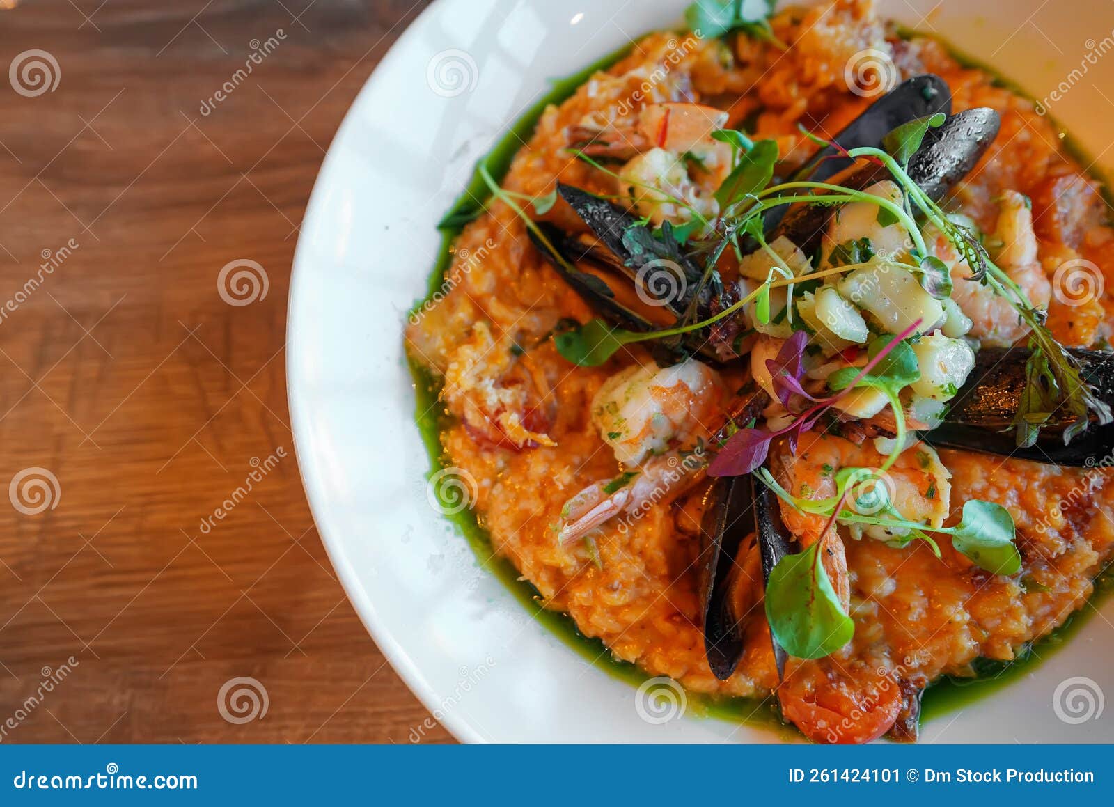 Italian Risotto with Seafood Stock Image - Image of cooking ...