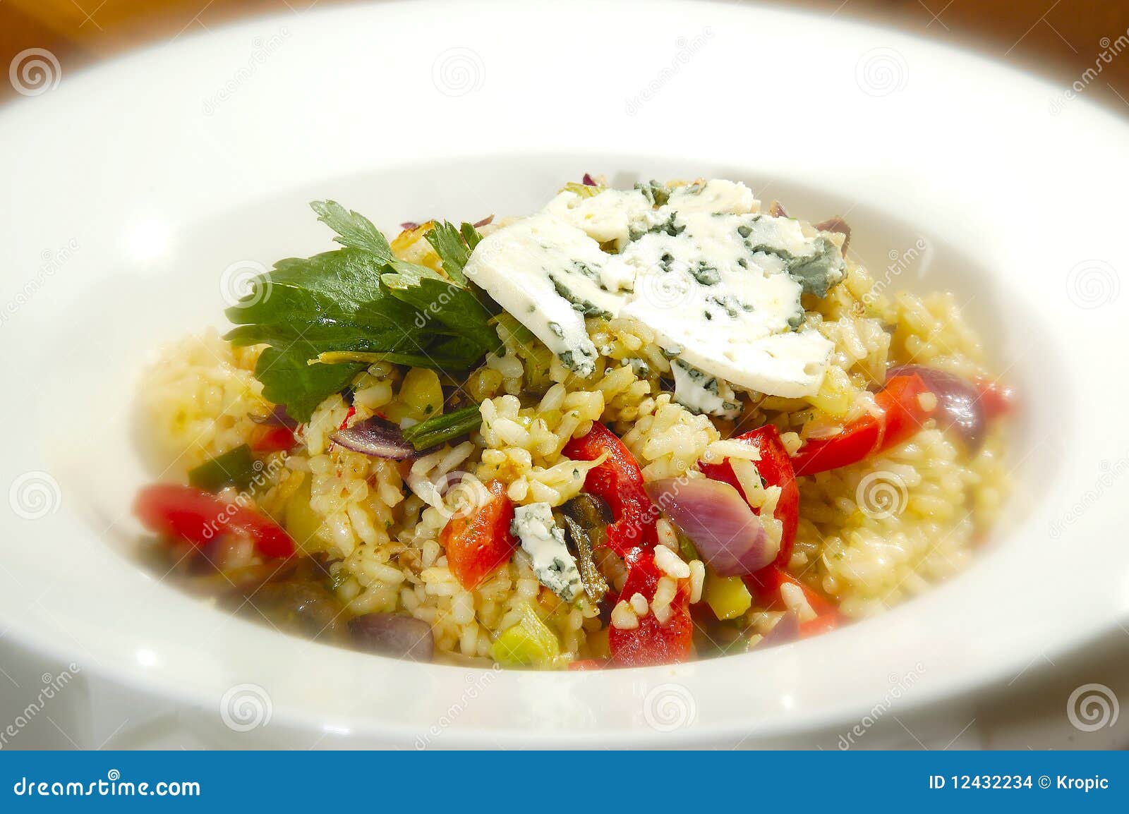 Italian Risotto Vegetariana Stock Photo - Image of background, dinner ...