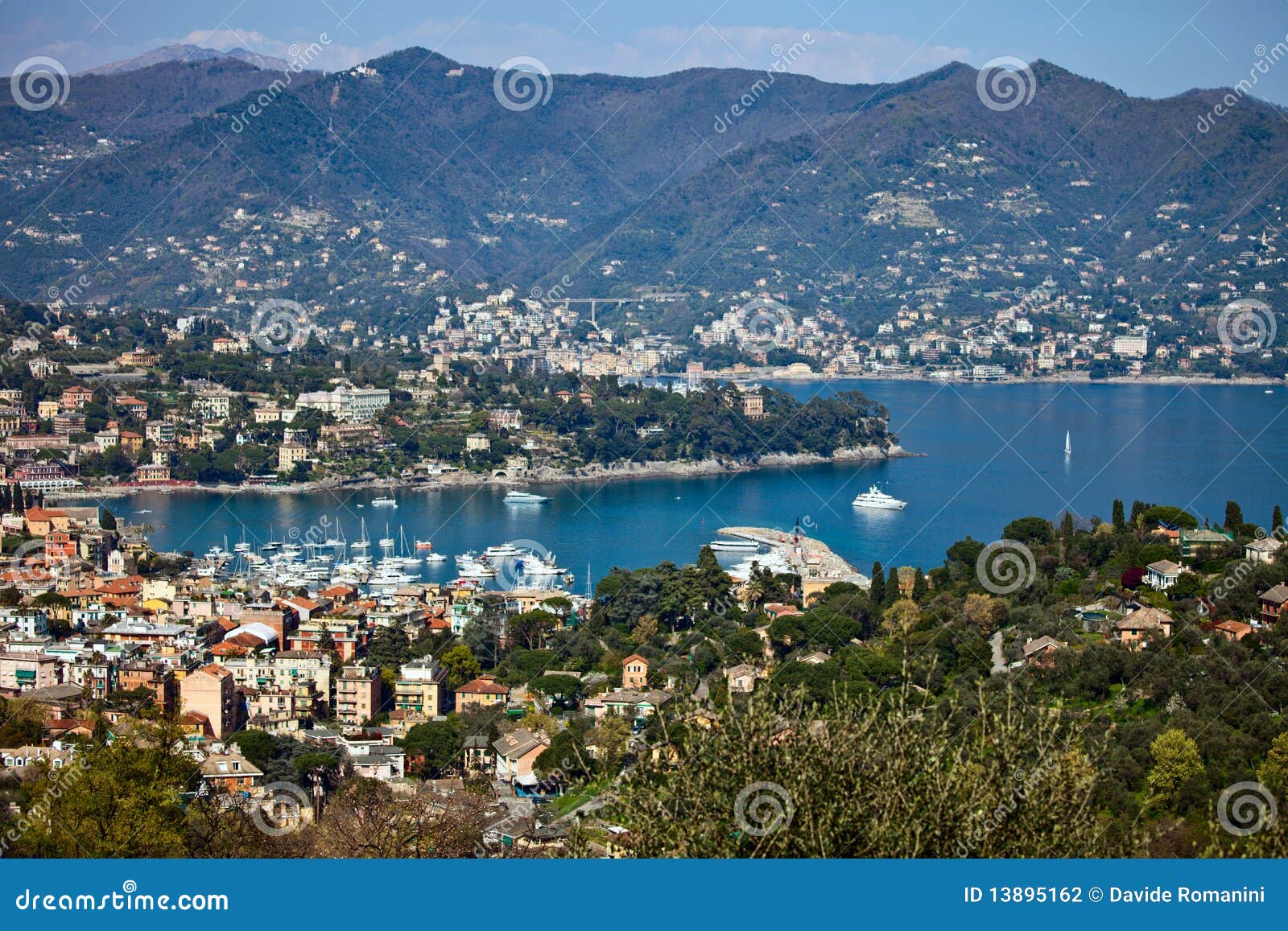 Italian Riviera stock photo. Image of italy, blue, houses - 13895162