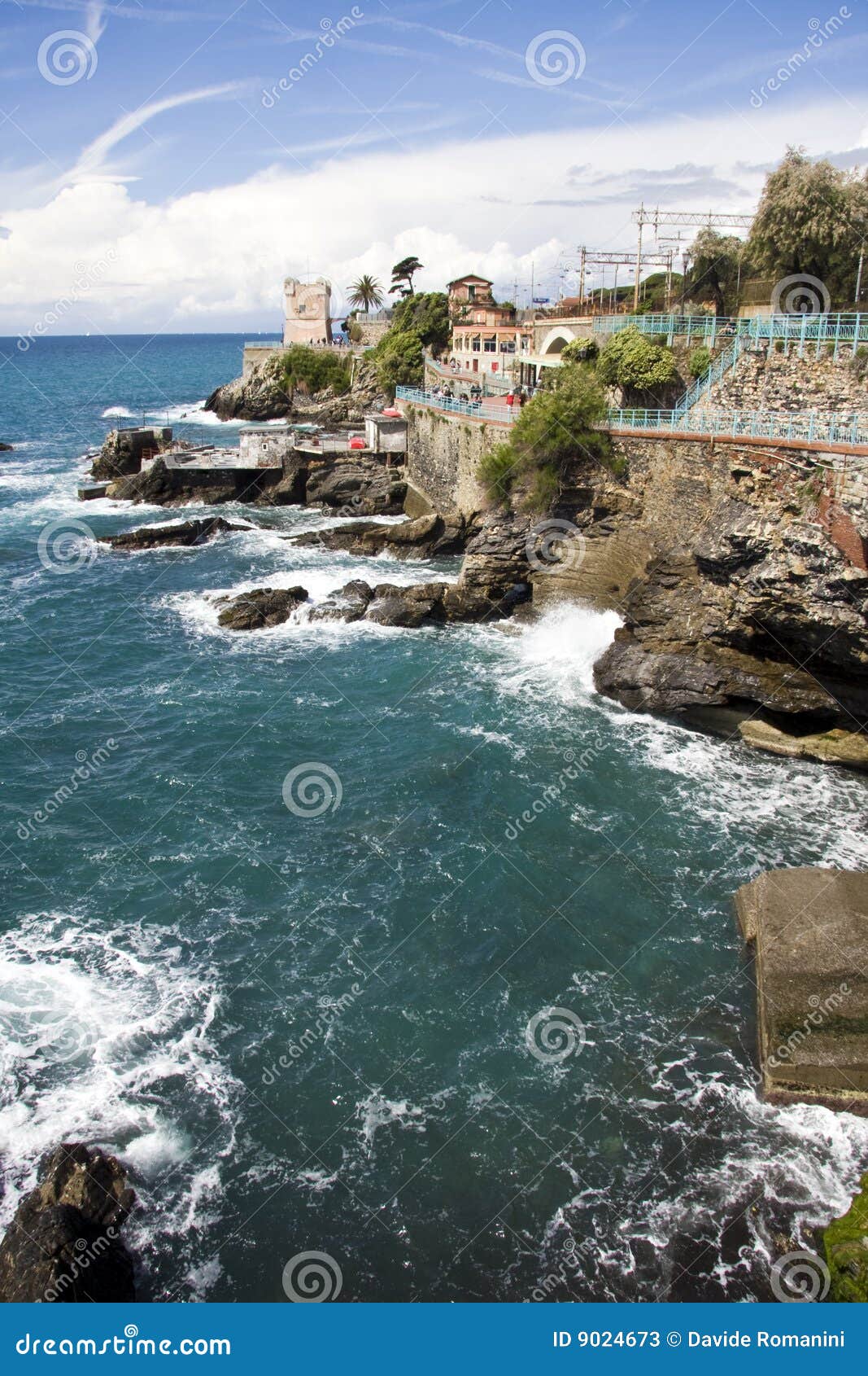 Italian riviera coast stock image. Image of popular, salt - 9024673