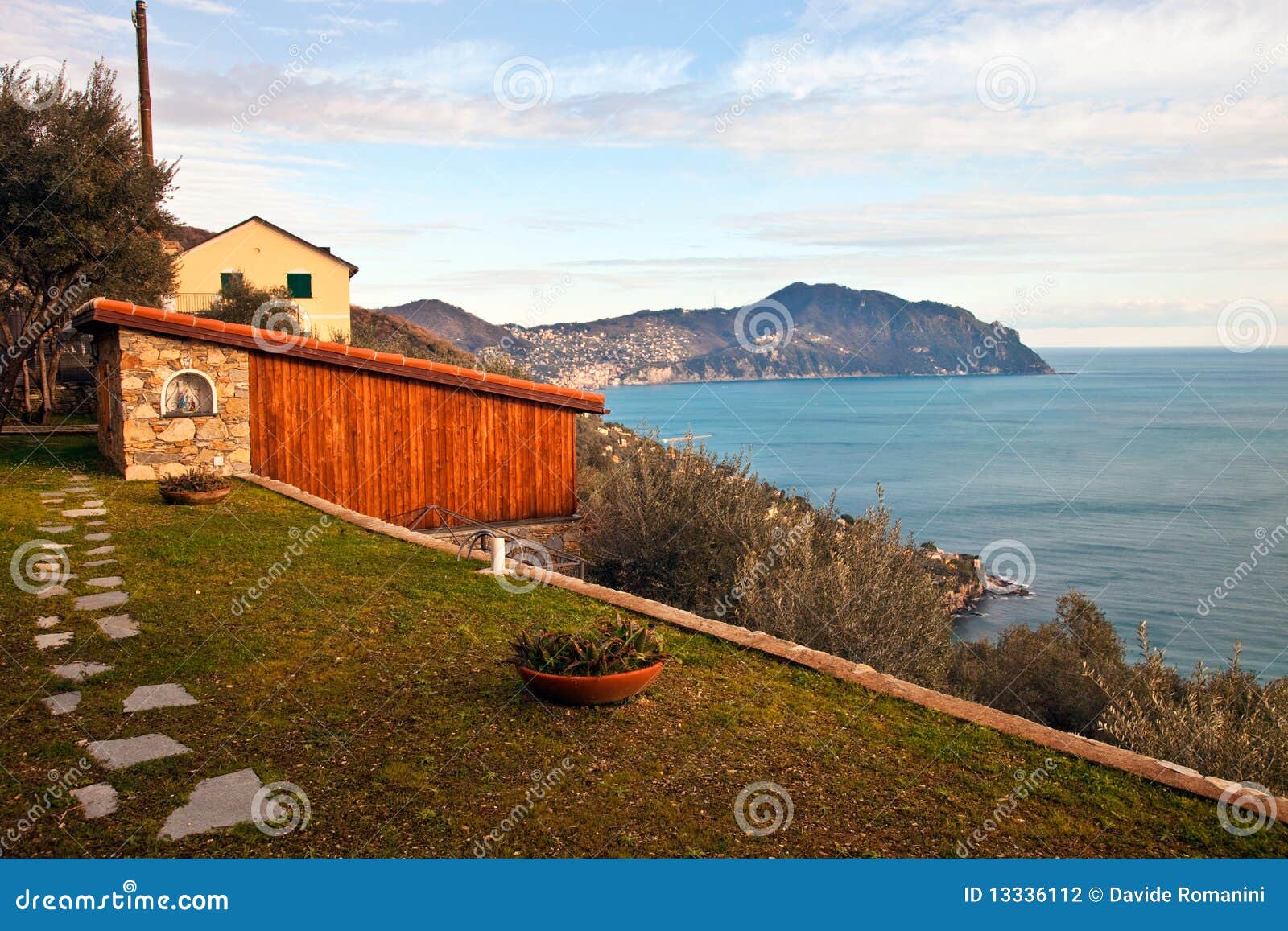 Italian Riviera Village Among The Boats Royalty-Free Stock Photo ...
