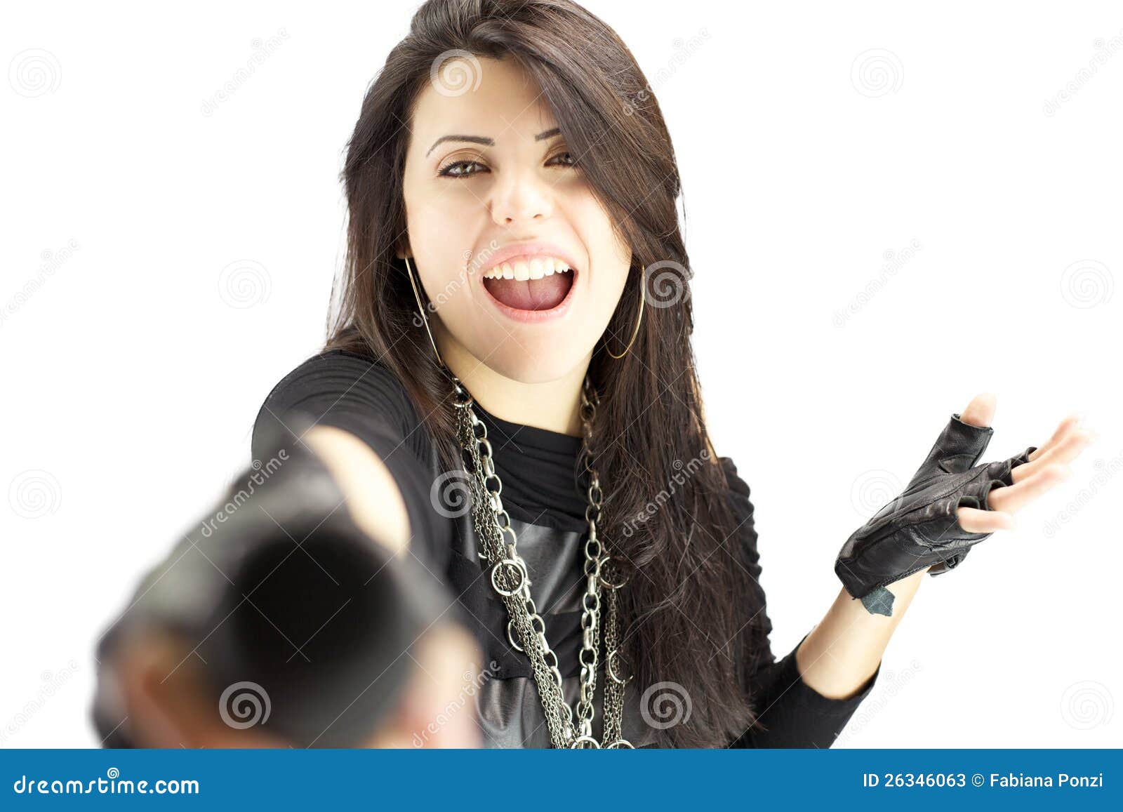 Italian Rock Singer Performing with Microphone Stock Image - Image of ...