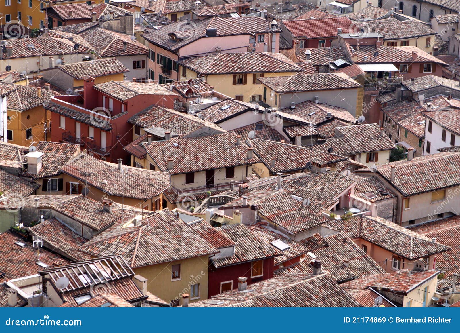 Italian Roofs stock image. Image of europe, town, roof - 21174869