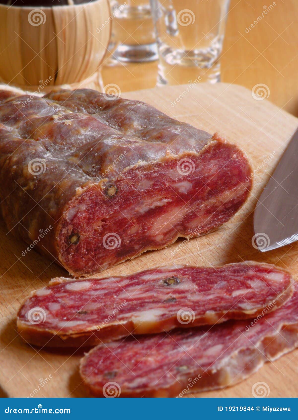 Italian salami stock photo. Image of meat, food, aperitive - 19219844