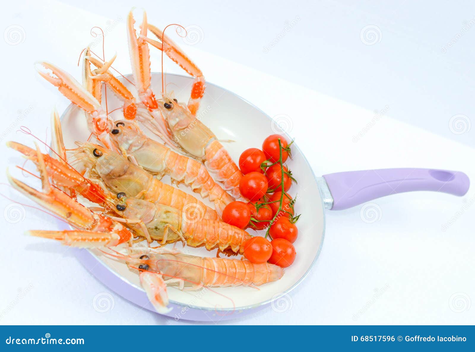 Italian scampi stock photo. Image of shellfish, dish - 68517596