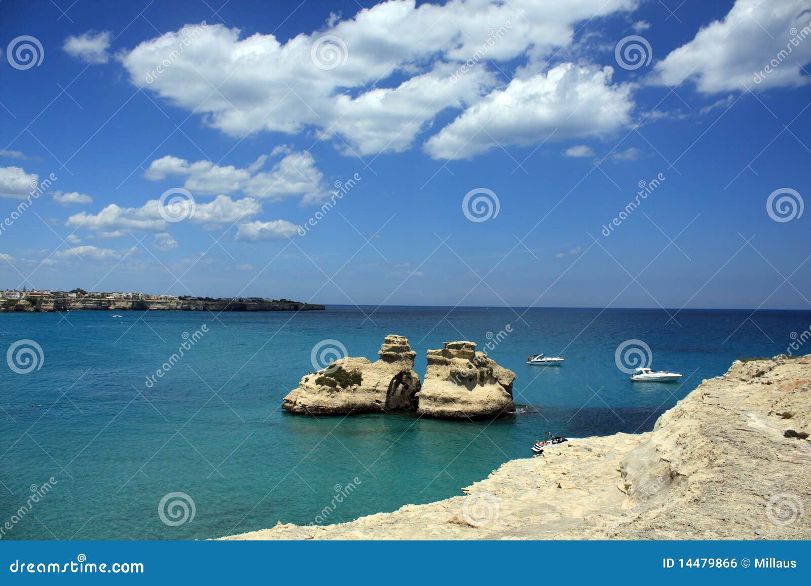 Italian sea stock photo. Image of destination, rock, clear - 14479866