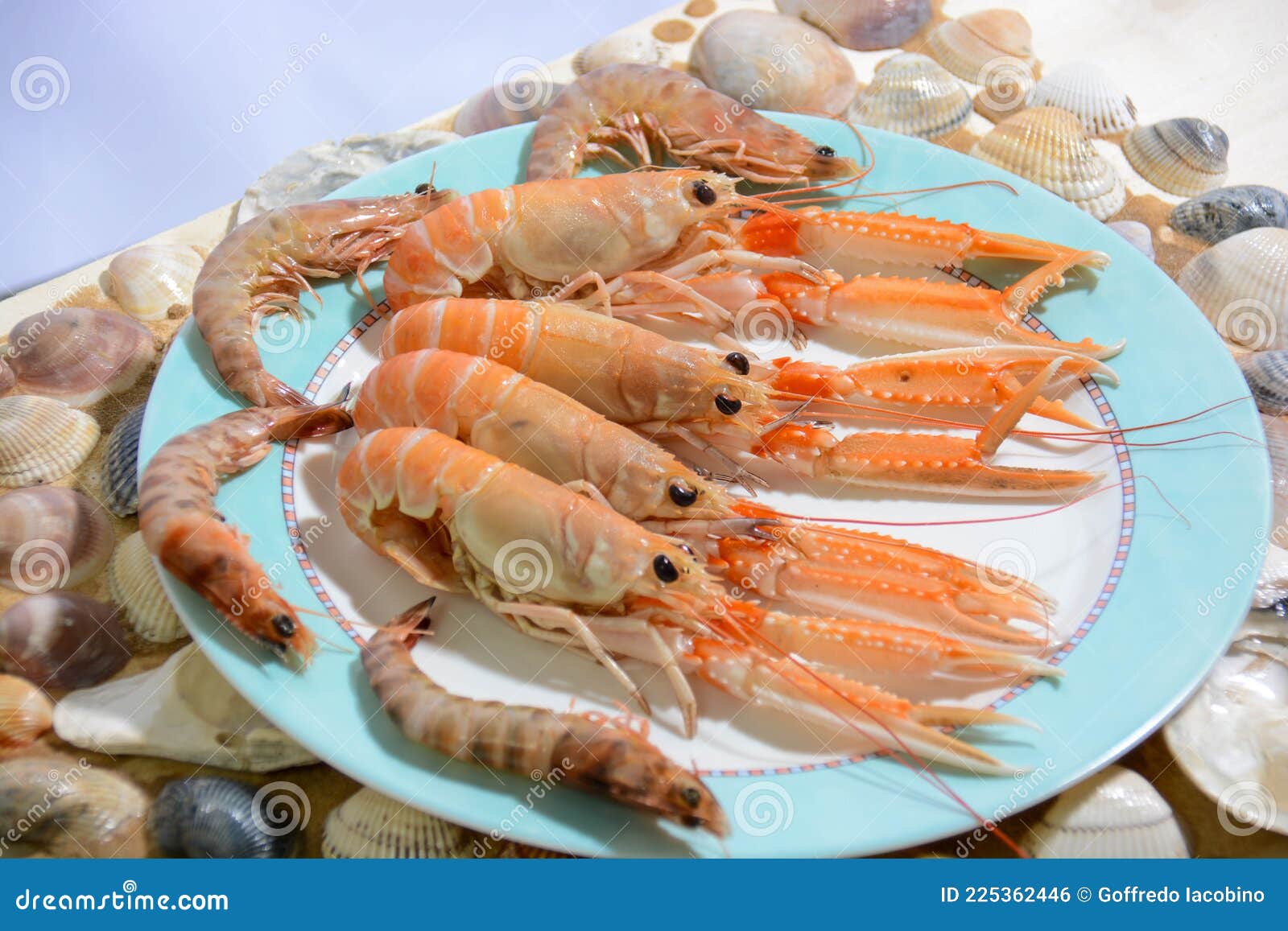 Italian seafood freshly stock photo. Image of shrimp - 225362446