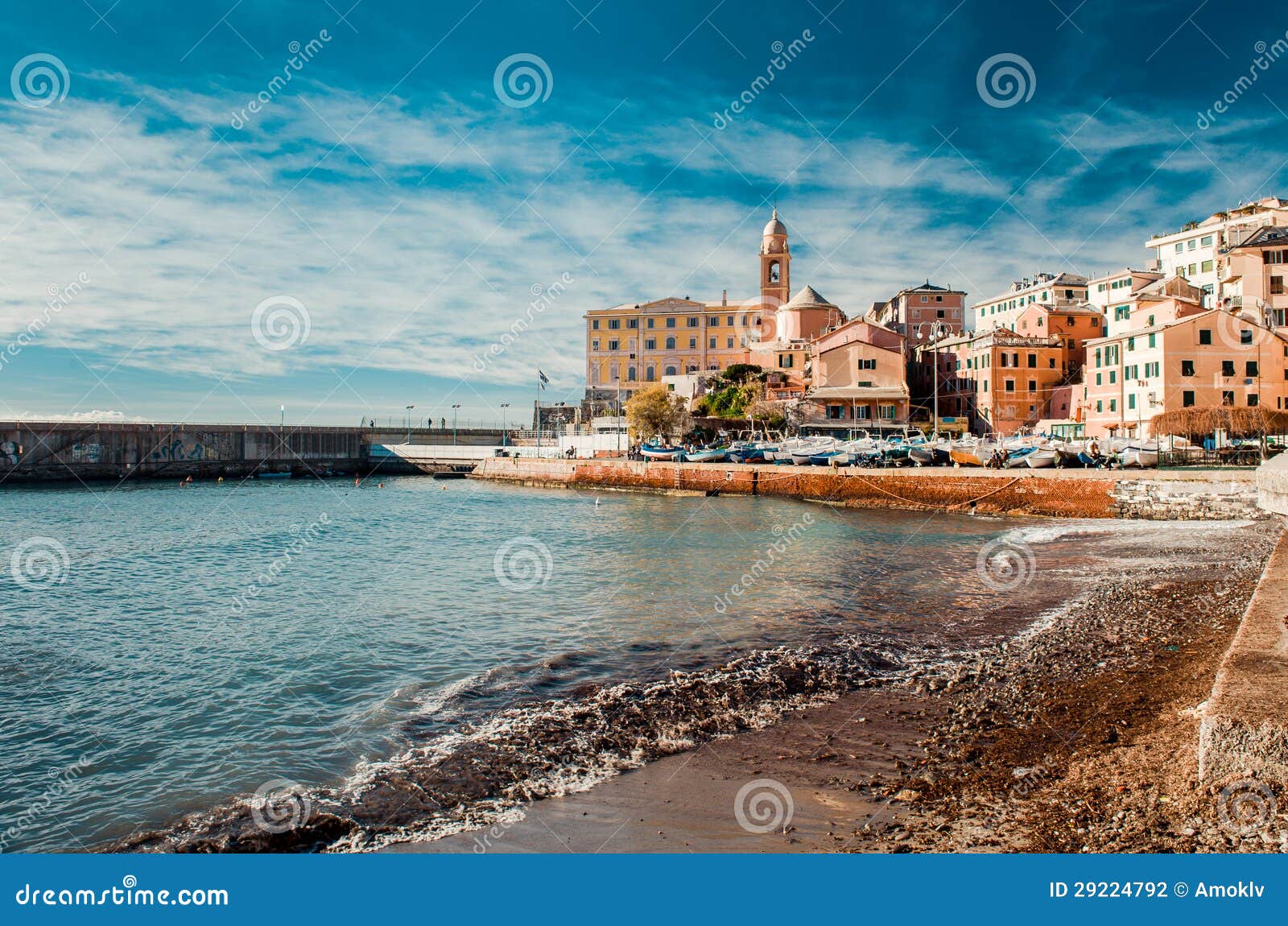 Italian seaside stock photo. Image of building, landscape - 29224792