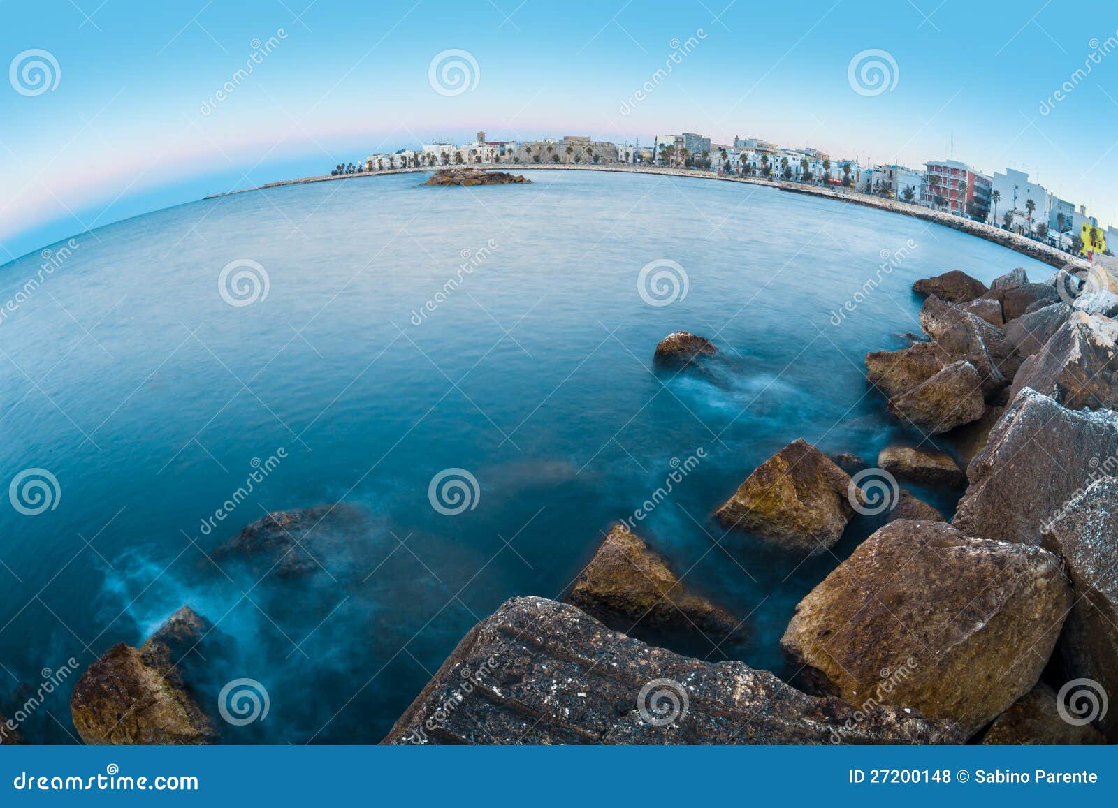 Italian seaside view stock photo. Image of travel, distortion - 27200148
