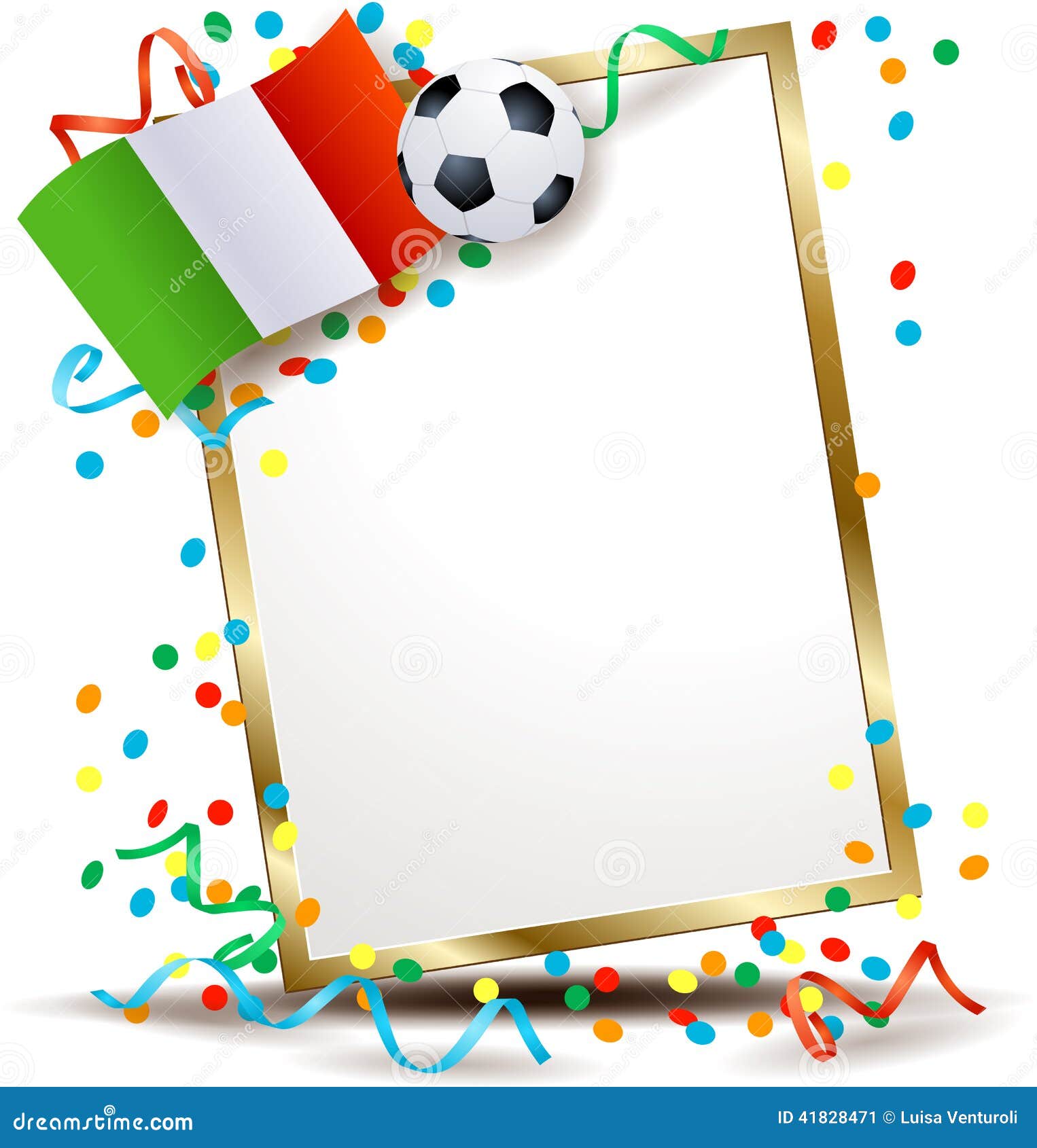 Italian Signboard, Soccer Theme Stock Vector - Illustration of colors ...