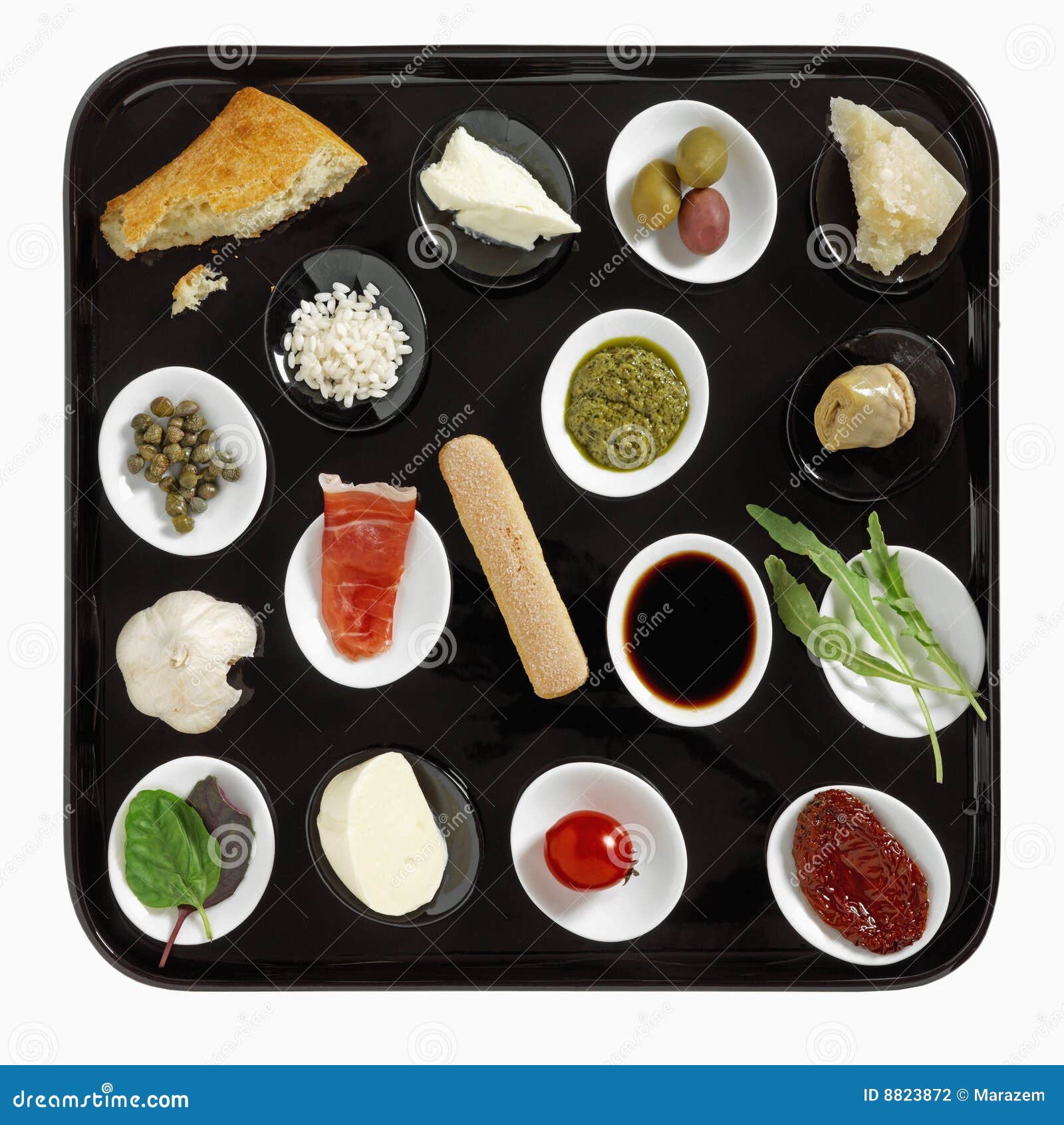 Italian snacks stock photo. Image of marinated, bread - 8823872