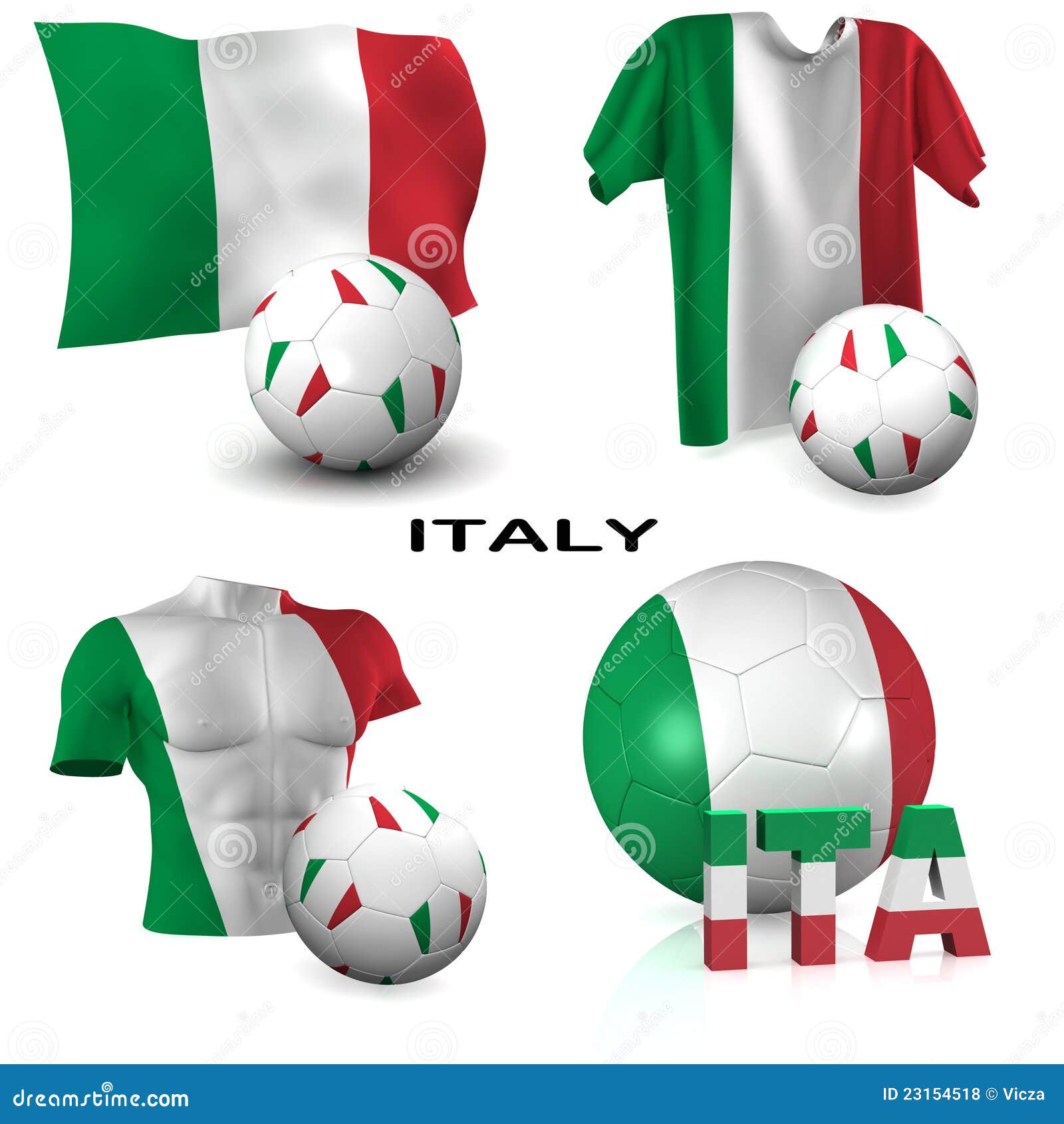 Italian Soccer stock illustration. Illustration of colors - 23154518