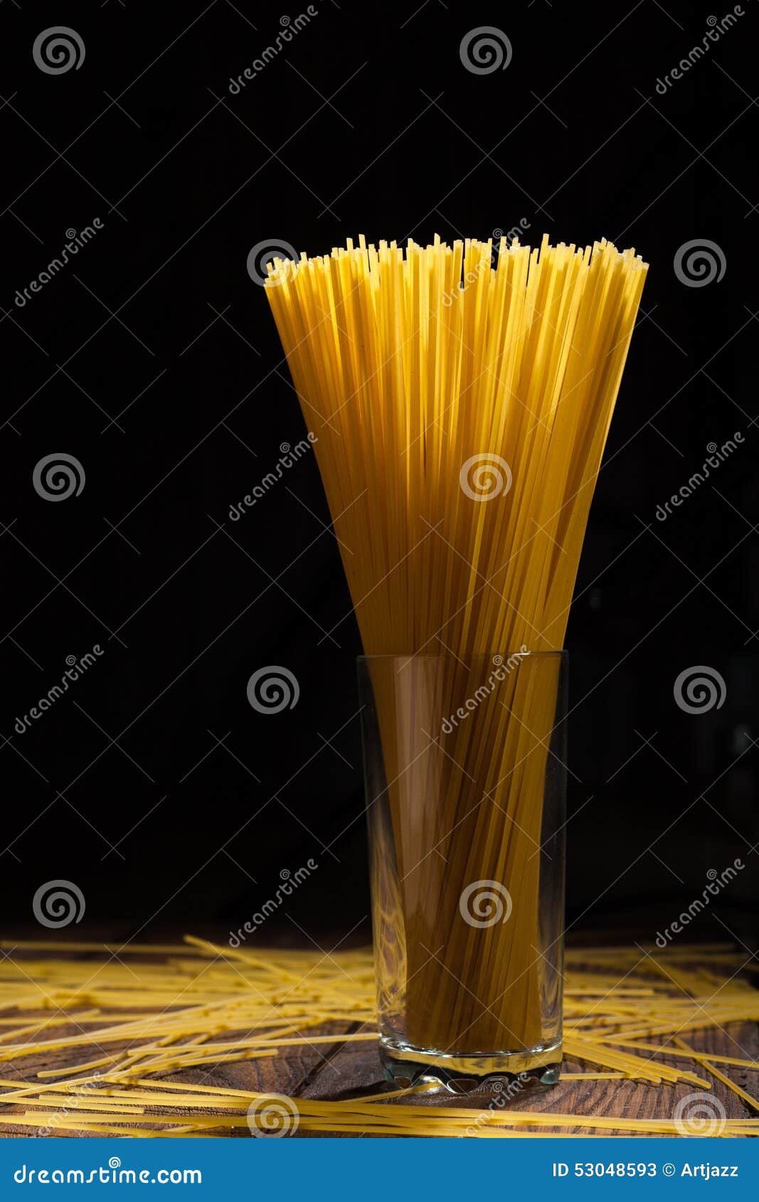 Italian spaghetti on black stock image. Image of path - 53048593