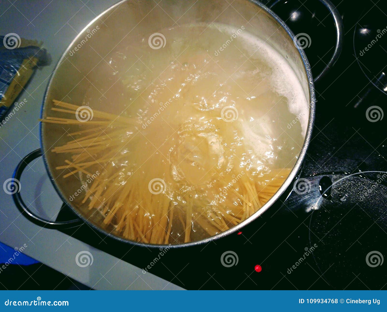 Italian spaghetti stock photo. Image of saucepan, chef - 109934768