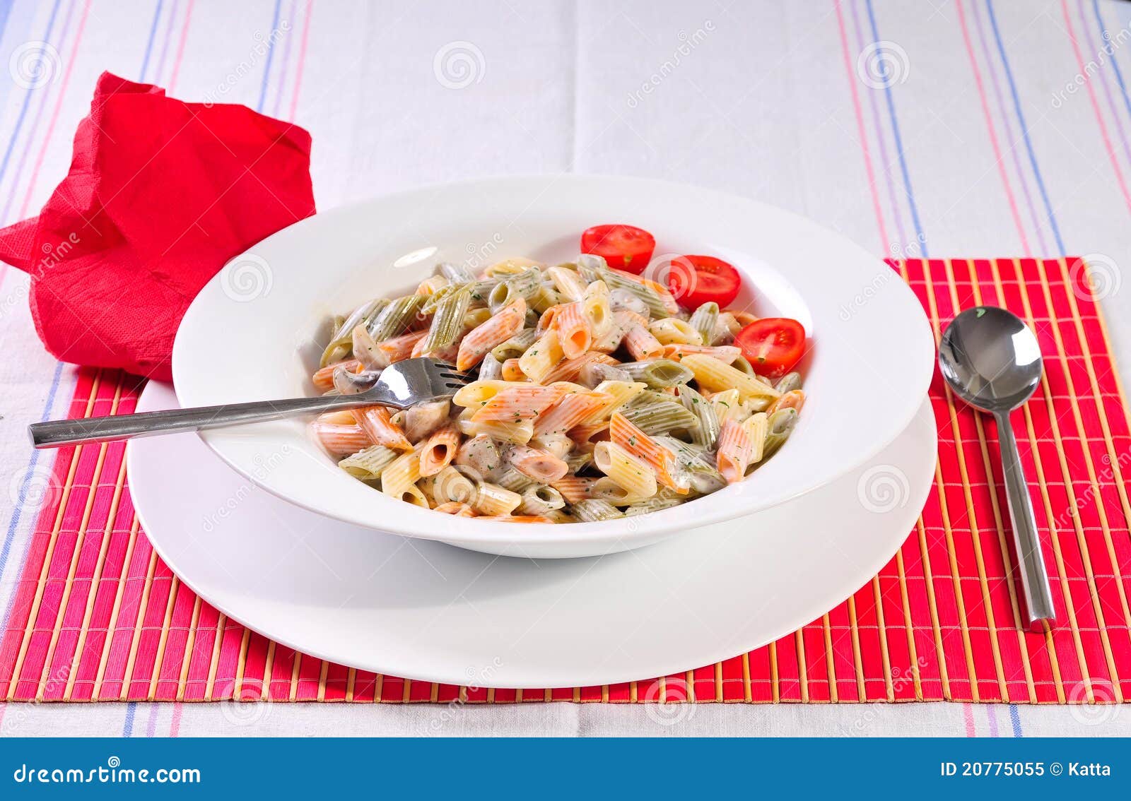Italian Spaghetti Pasta on Table Stock Image - Image of italy ...