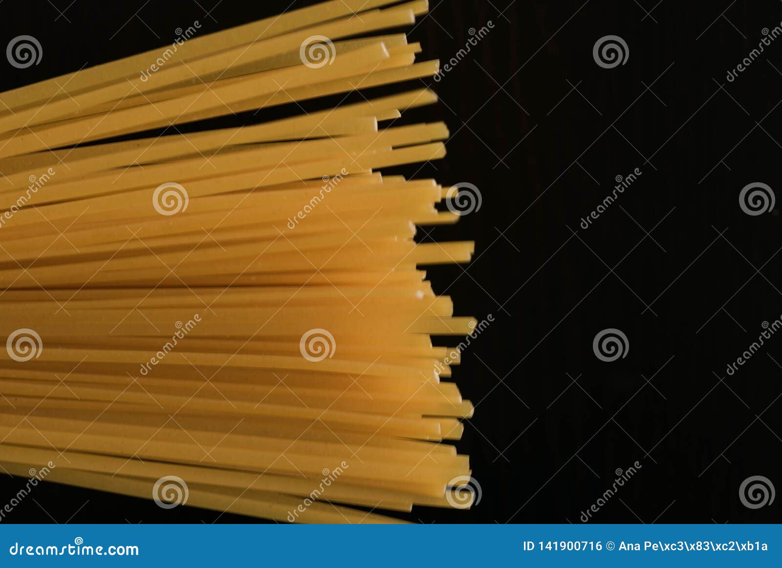 Mix Of Pasta On A Dark Background. Three Varieties Of Pasta. Spaghetti ...
