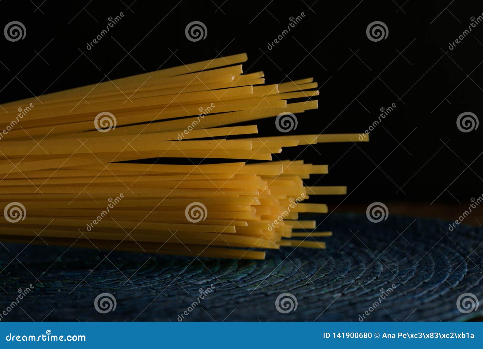 Mix Of Pasta On A Dark Background. Three Varieties Of Pasta. Spaghetti ...