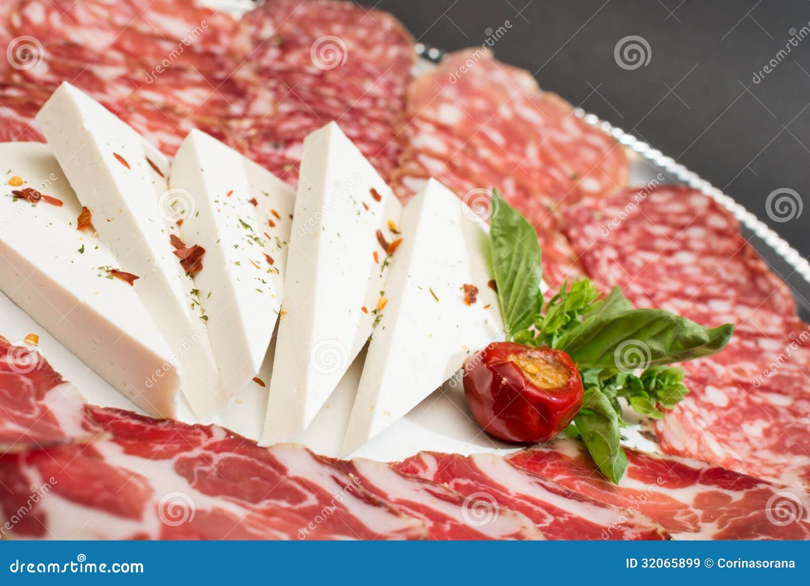 Italian specialties plate stock image. Image of gourmet - 32065899