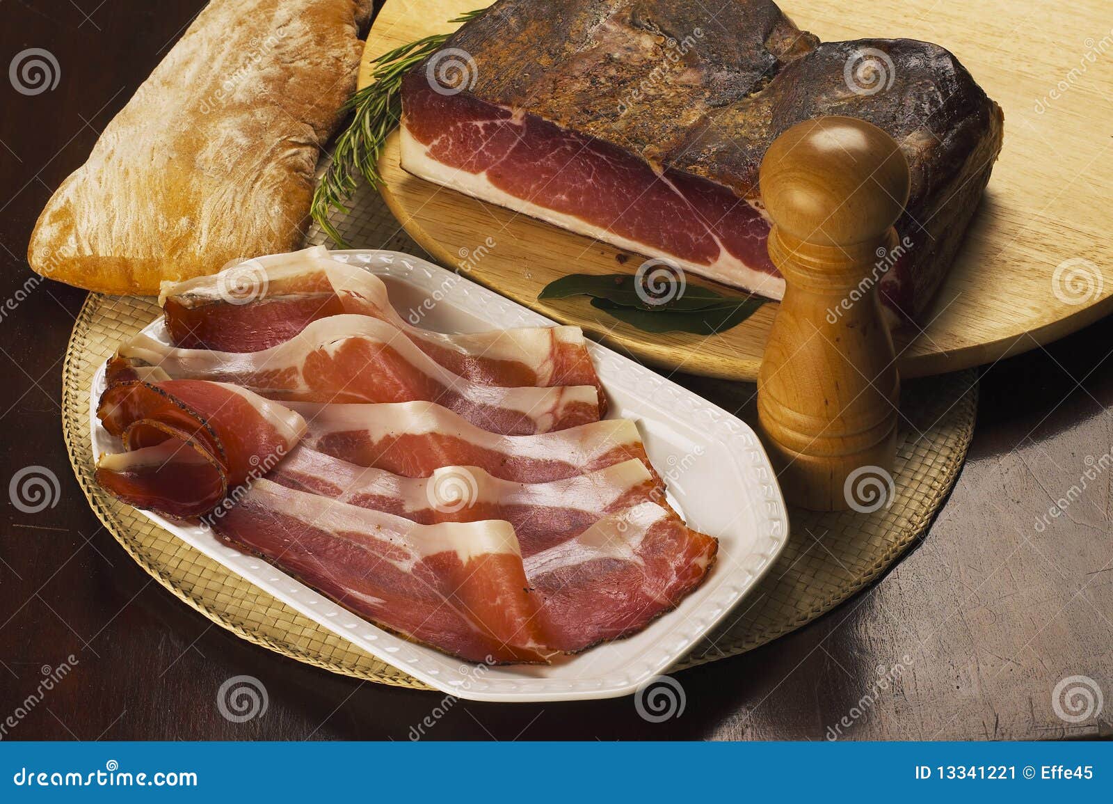 Italian speck ham stock image. Image of rustic, italy - 13341221