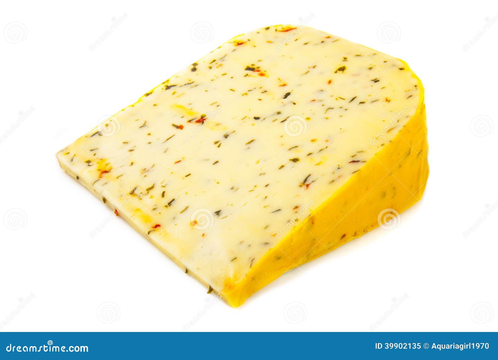 Italian spiced cheese stock image. Image of herb, piece - 39902135