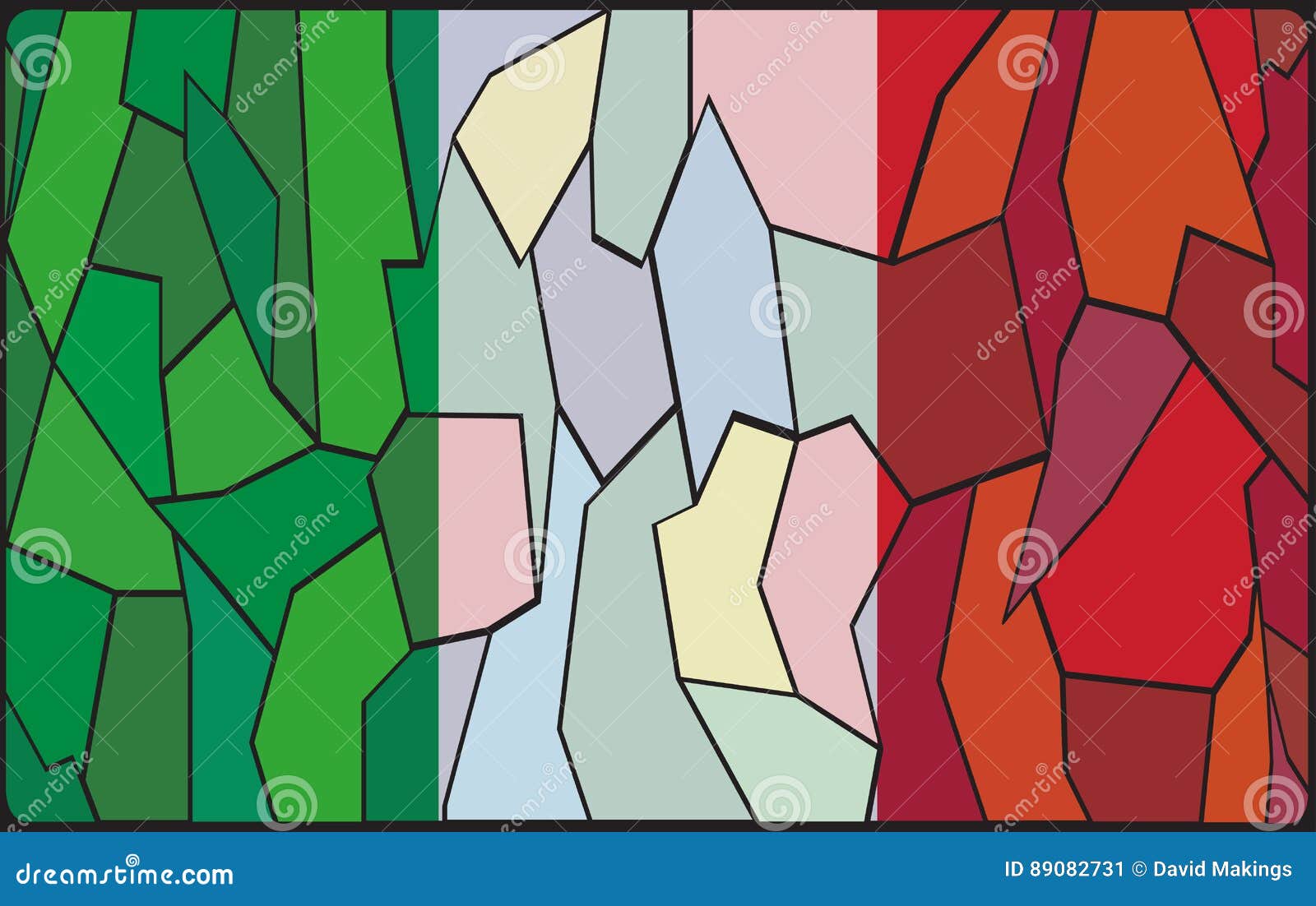 Italian Stained Glass Window Stock Illustration - Illustration of color ...