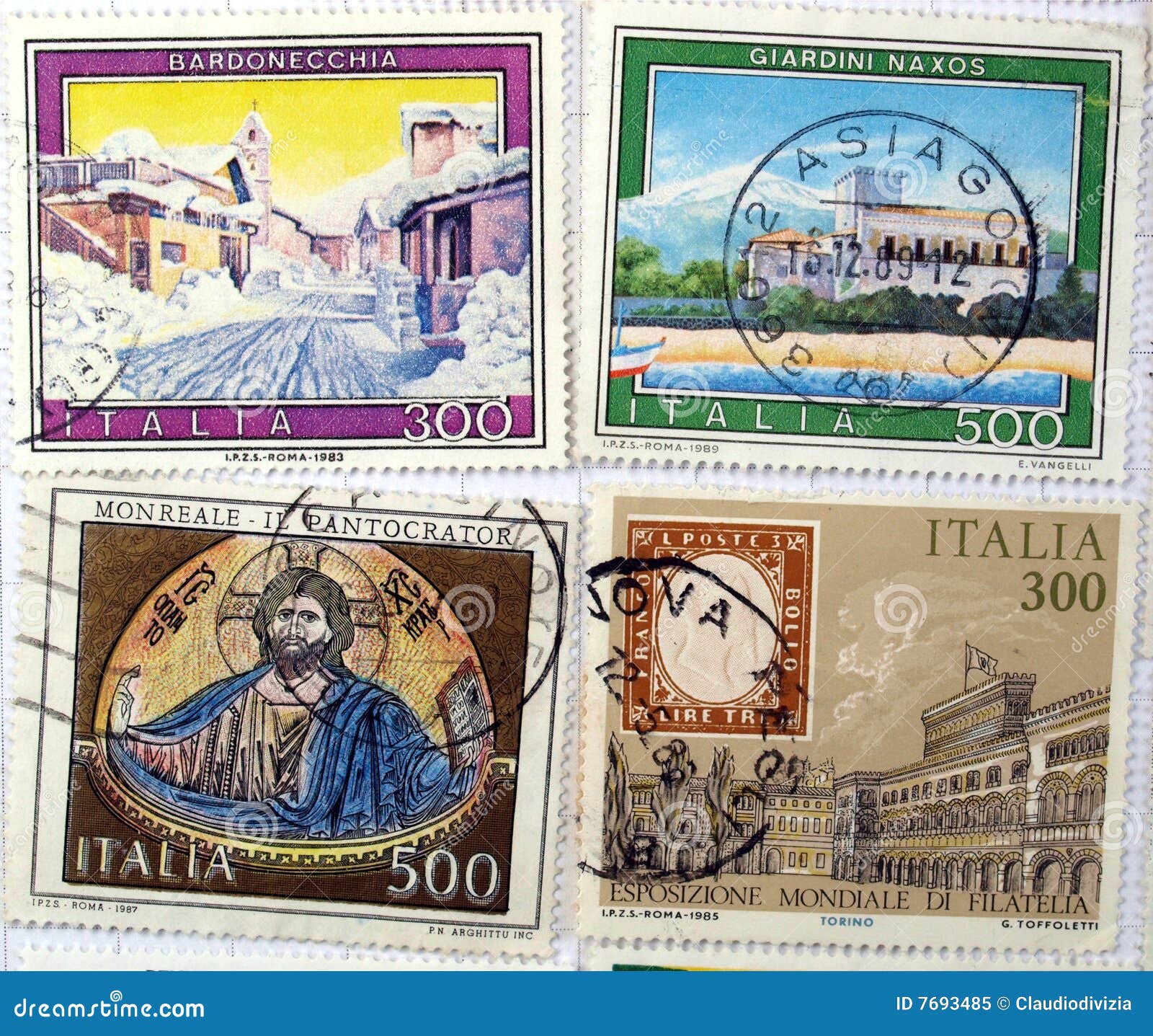 Italian Stamps editorial image. Image of correspondence - 7693485