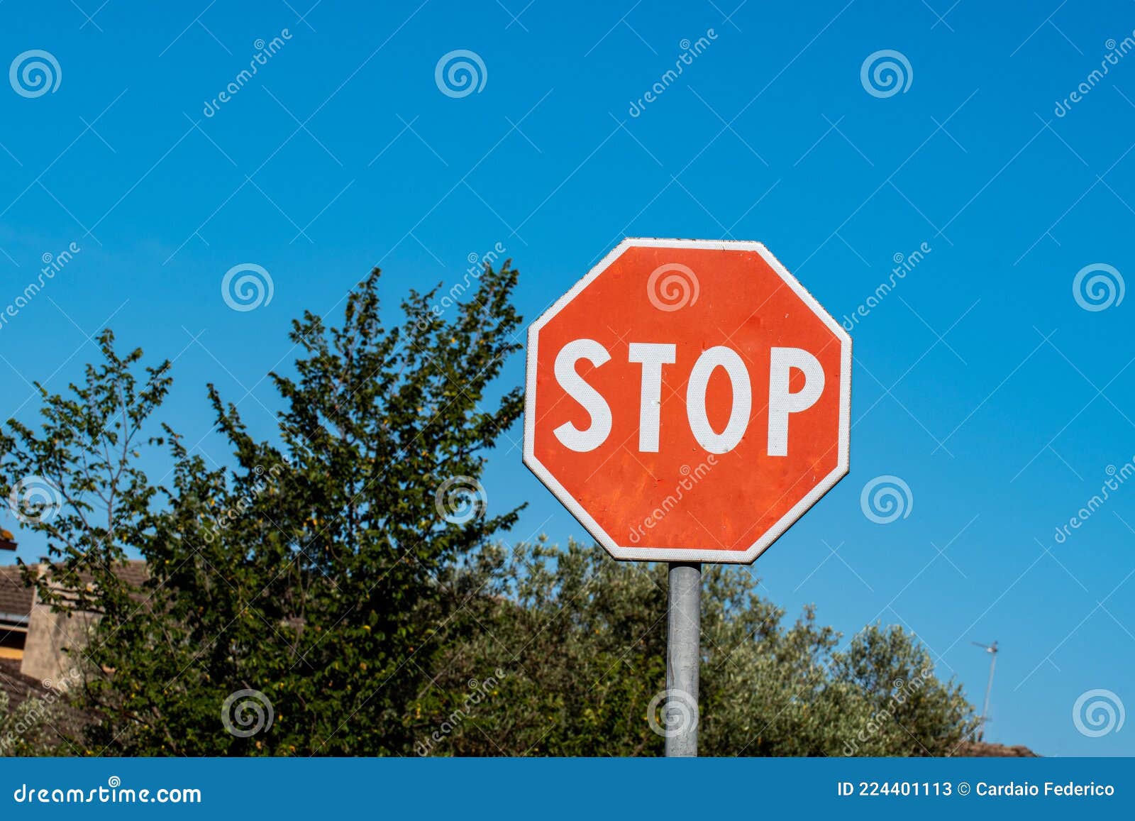 The Italian stop road sign stock image. Image of road - 224401113