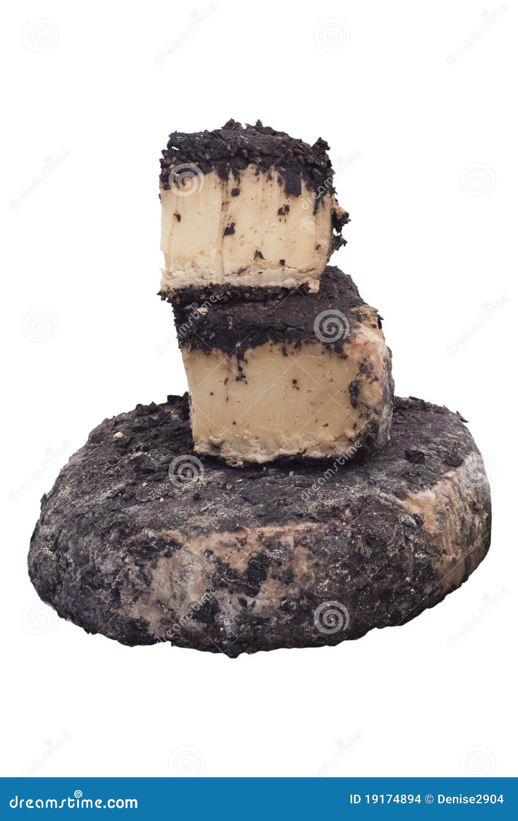 Italian Strong Mature Cheese Whit White Background Stock Photo - Image ...