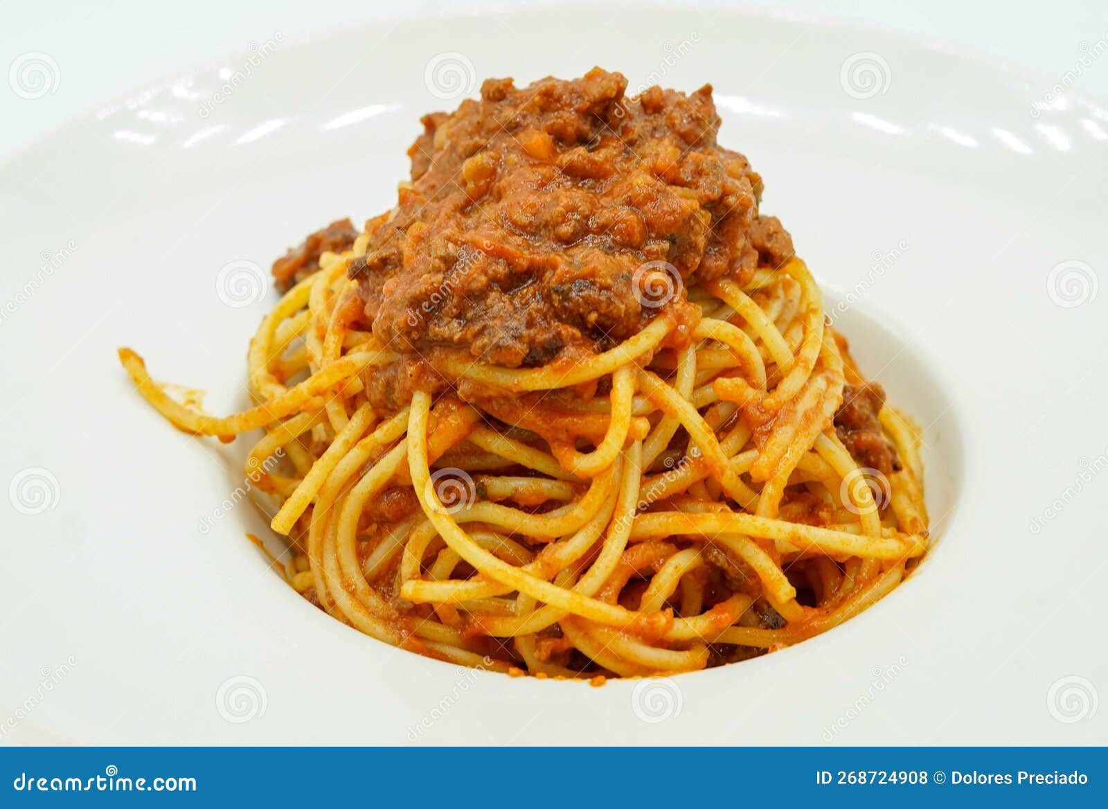 Italian Style Spaghetti Bolognese in a Restaurant Stock Photo - Image ...