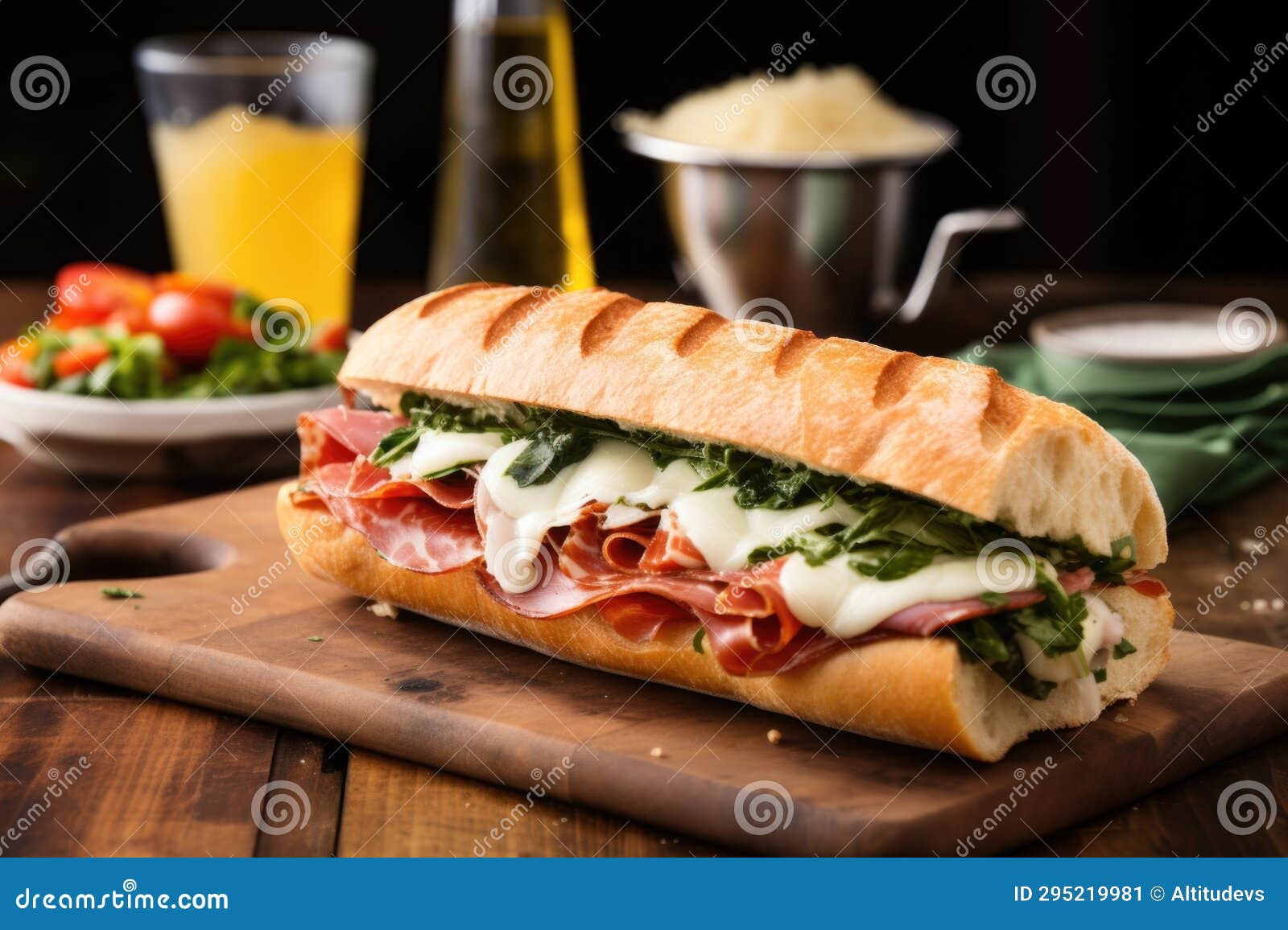 An Italian Style Sub on a Counter Stock Image - Image of fresh, italian ...
