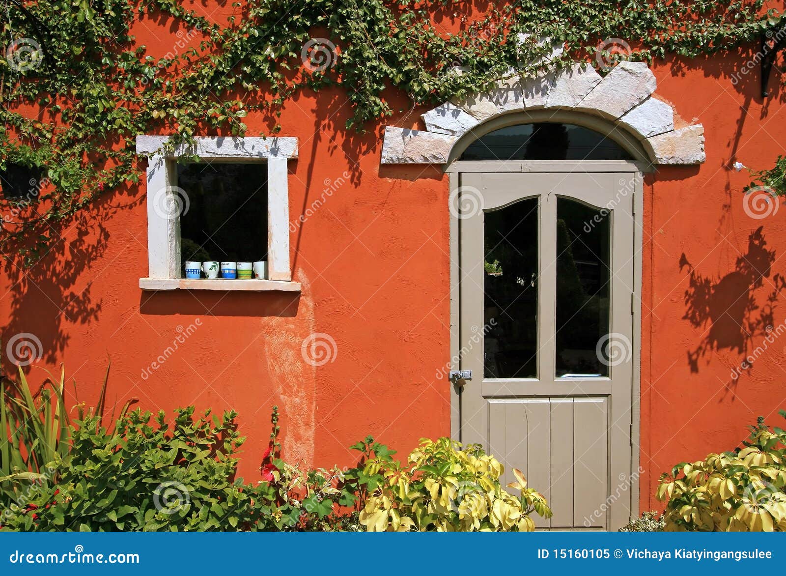 Italian Style Window and Door Stock Image - Image of modern, front ...