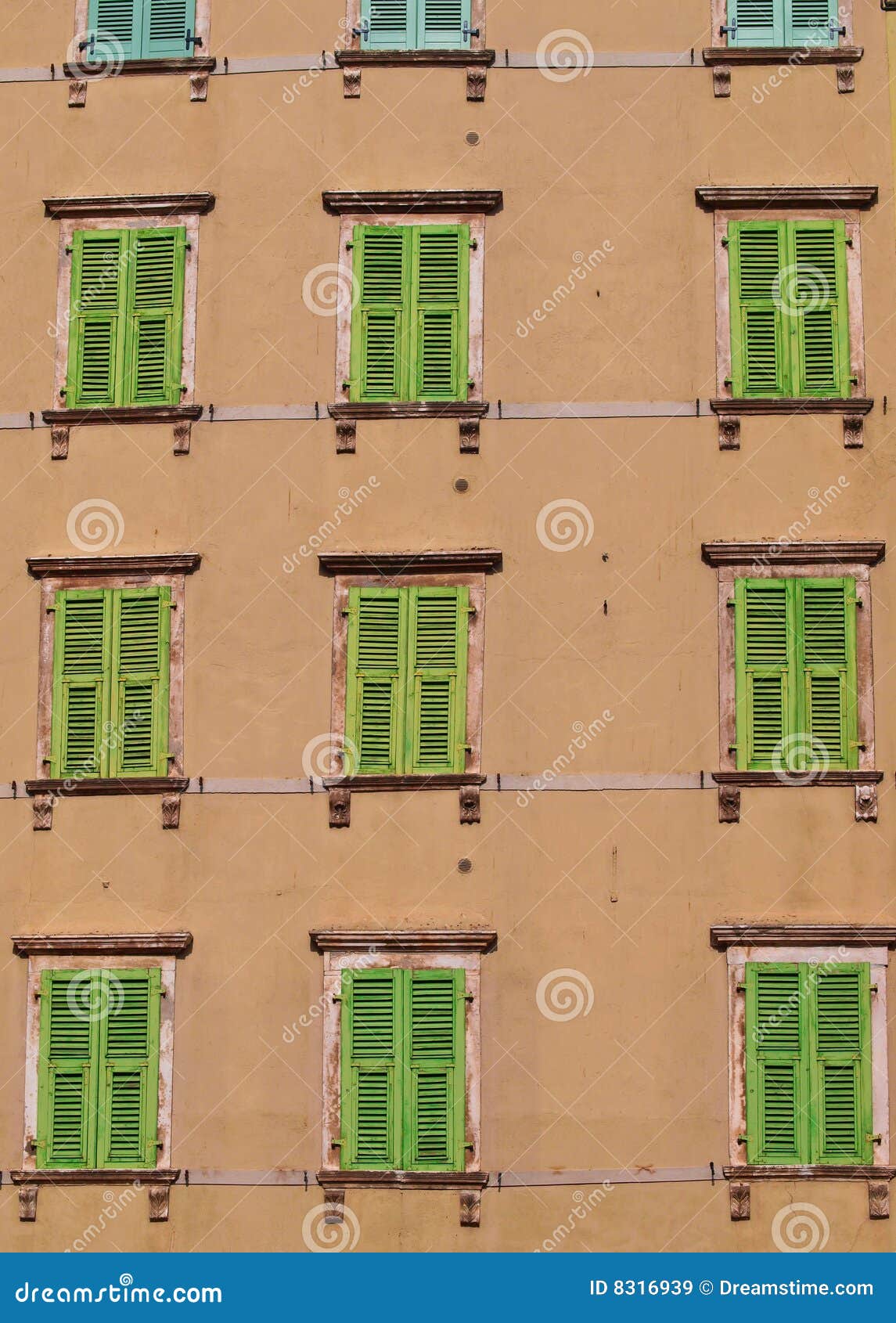 Italian style windows stock image. Image of home, street - 8316939