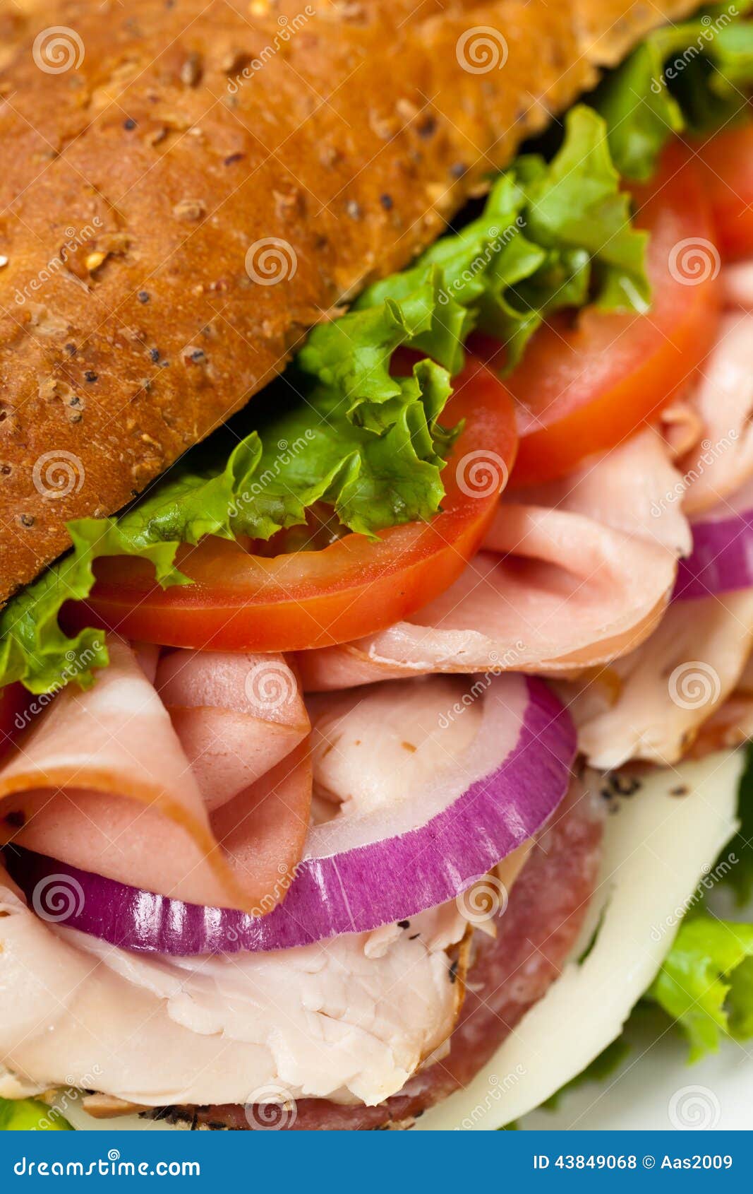 Italian Sub Sandwich stock photo. Image of cheese, macro - 43849068