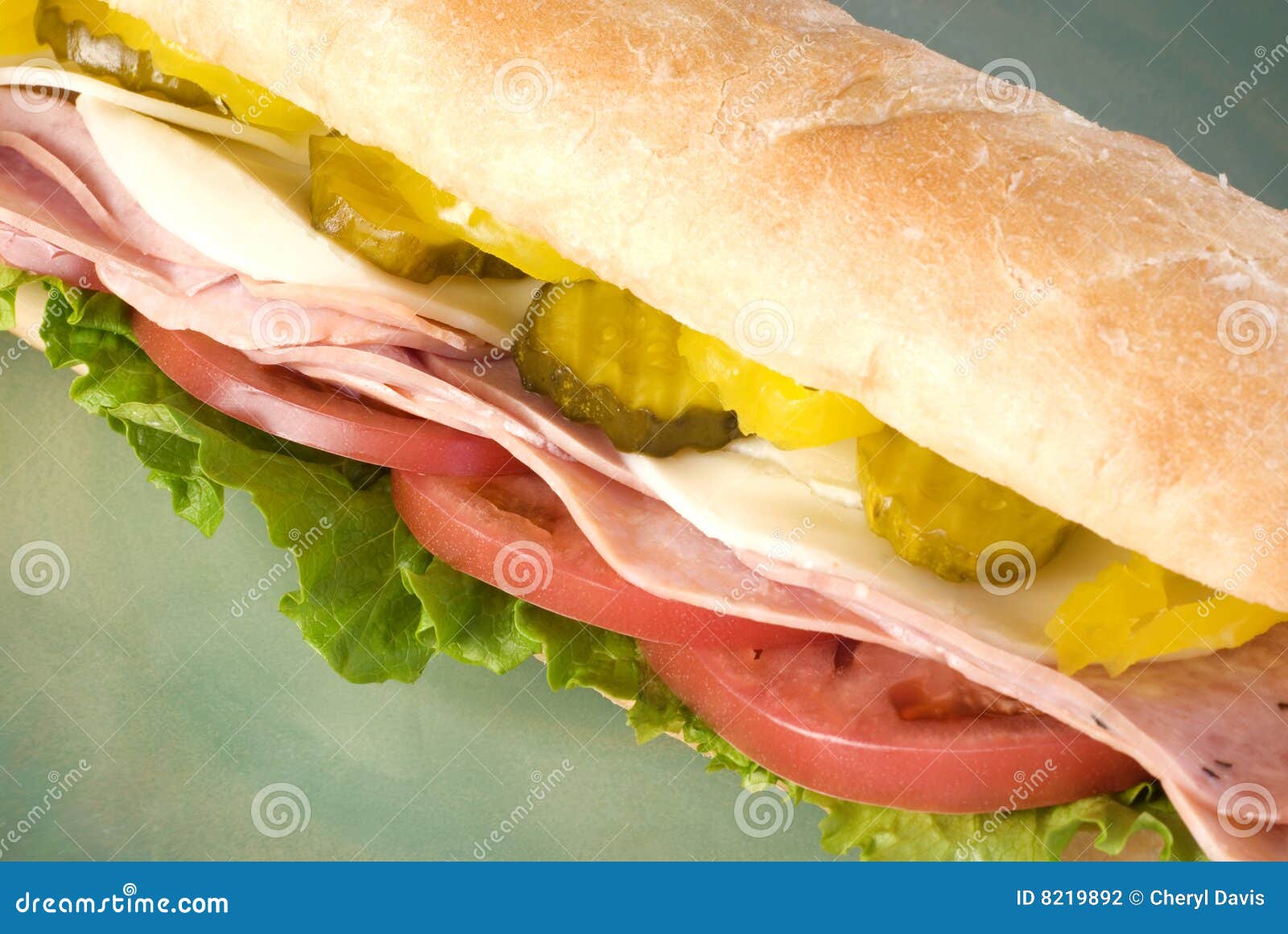 Italian Submarine Sandwich Close-up Stock Photo - Image of bread ...