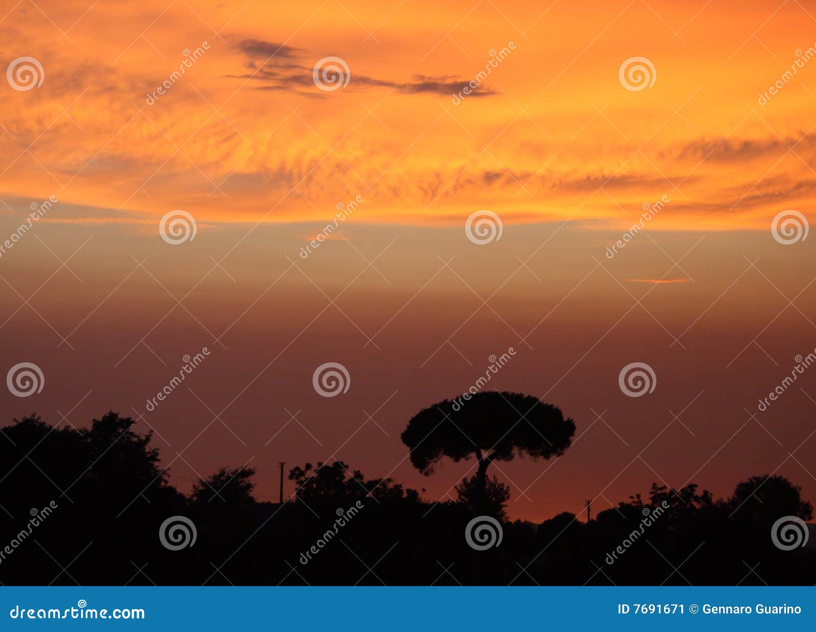 Italian sunset stock image. Image of italy, landscape - 7691671