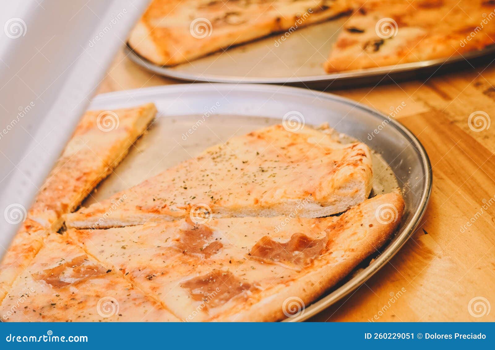 Italian Thin Crust Pizza Slices Stock Image - Image of curry, meal ...