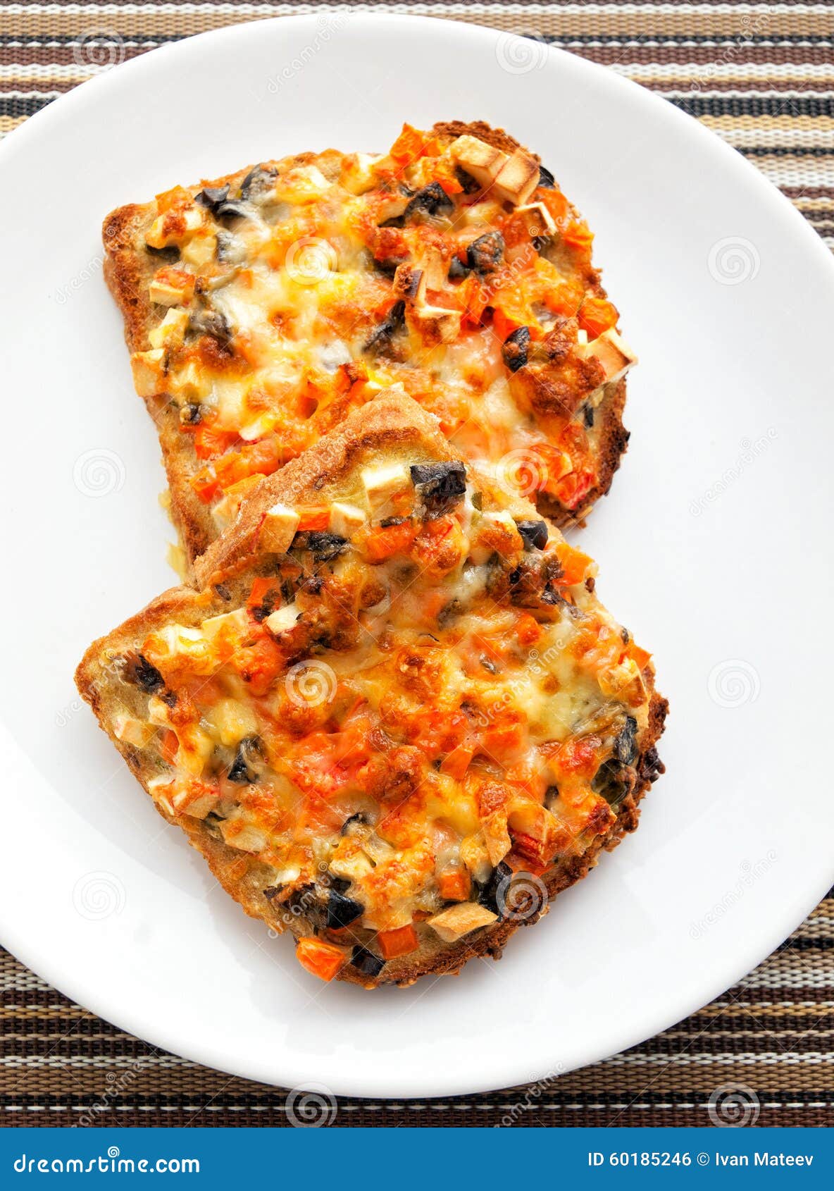 Italian toasts stock photo. Image of gourmet, olive, black - 60185246