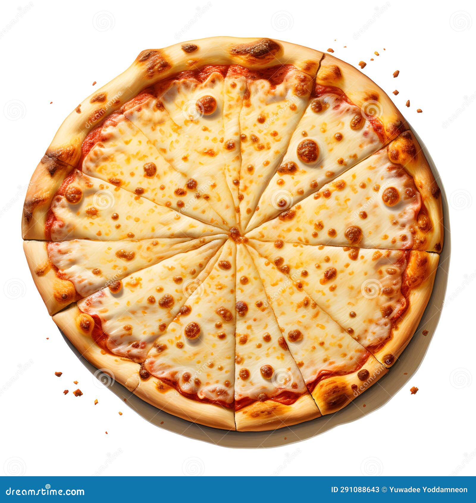 Italian Traditional Round Cheese Pizza Stock Illustration ...