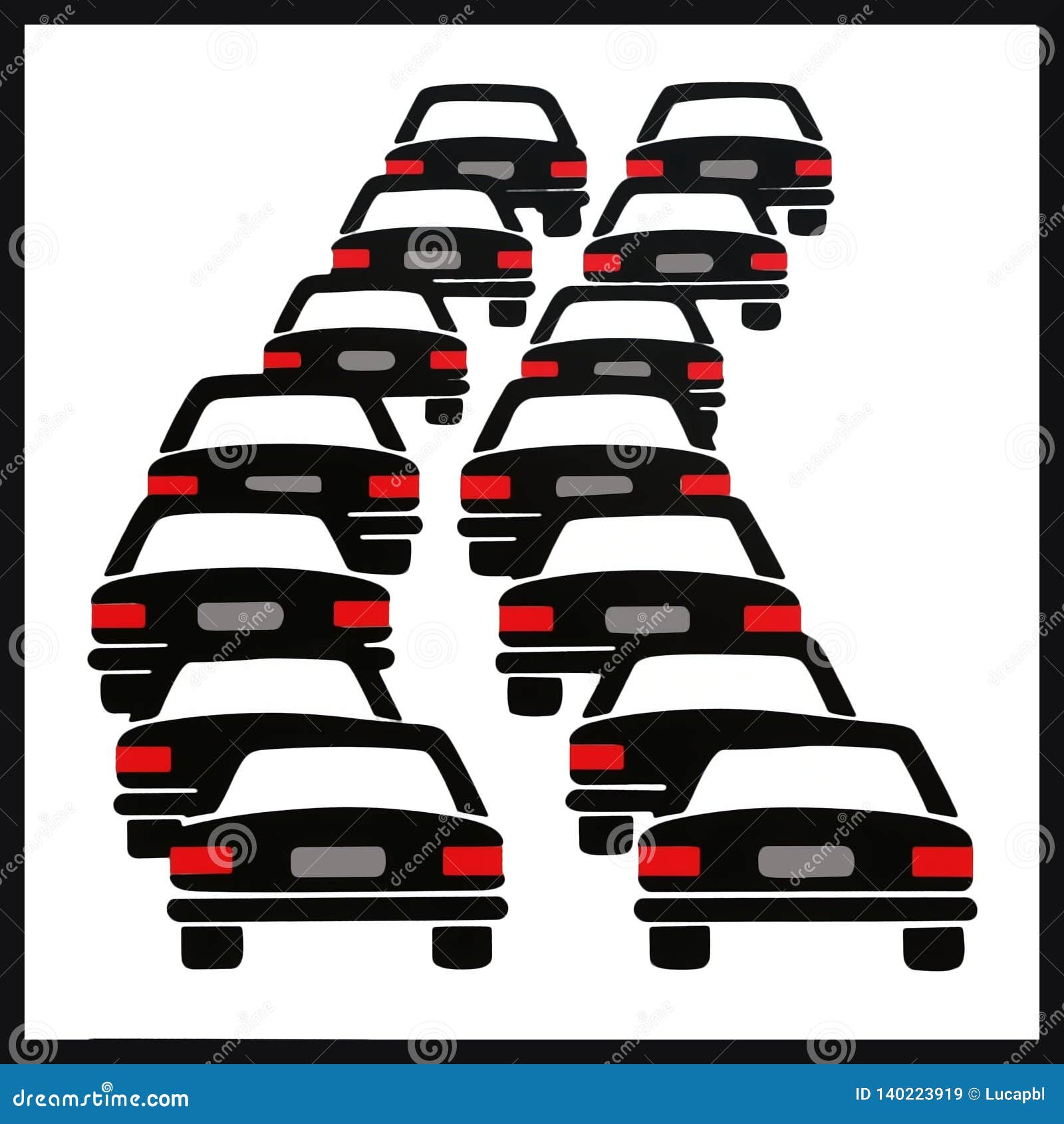 Italian Traffic Sign. Queues Likely On Road Ahead. Stock Illustration ... Italian Traffic Sign. Queues Likely On Road Ahead. Stock Illustration ...