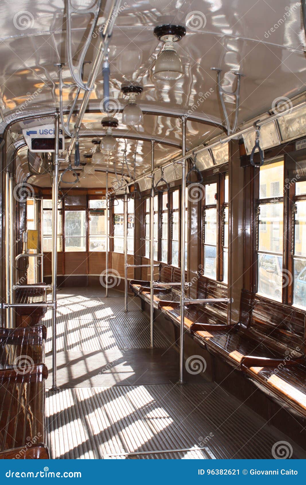 Italian tram inside stock image. Image of transportation - 96382621