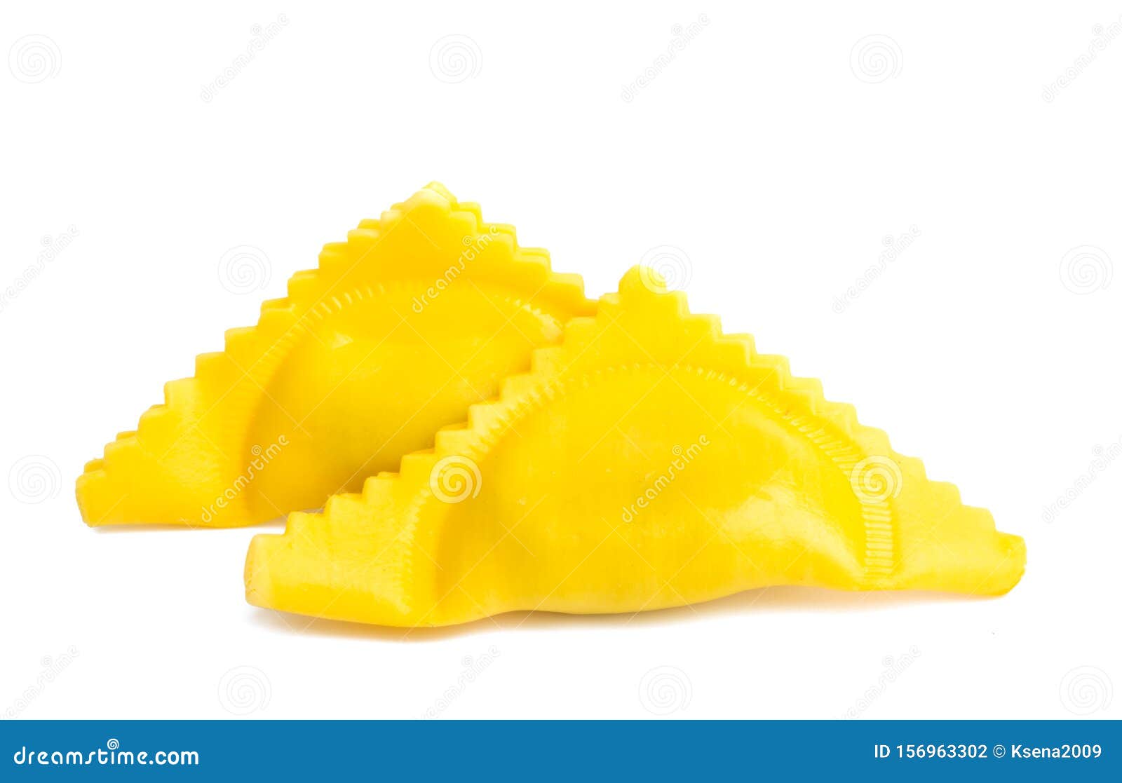 Italian Triangular Ravioli Isolated Stock Photo - Image of ravioli ...