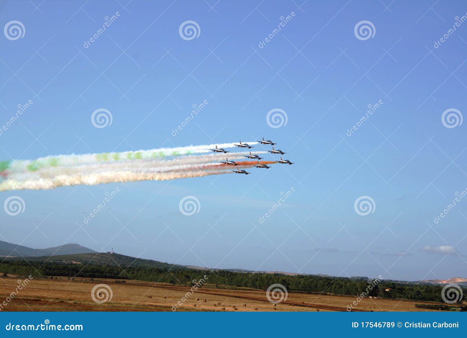 Italian tricolor arrows stock image. Image of military - 17546789