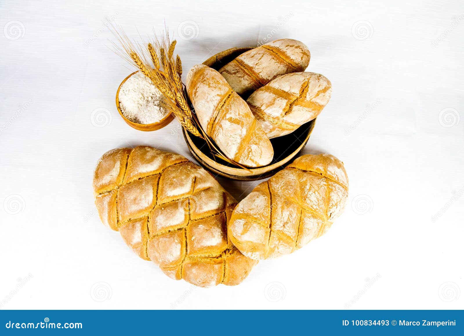 Italian typical bread stock image. Image of bake, natural - 100834493