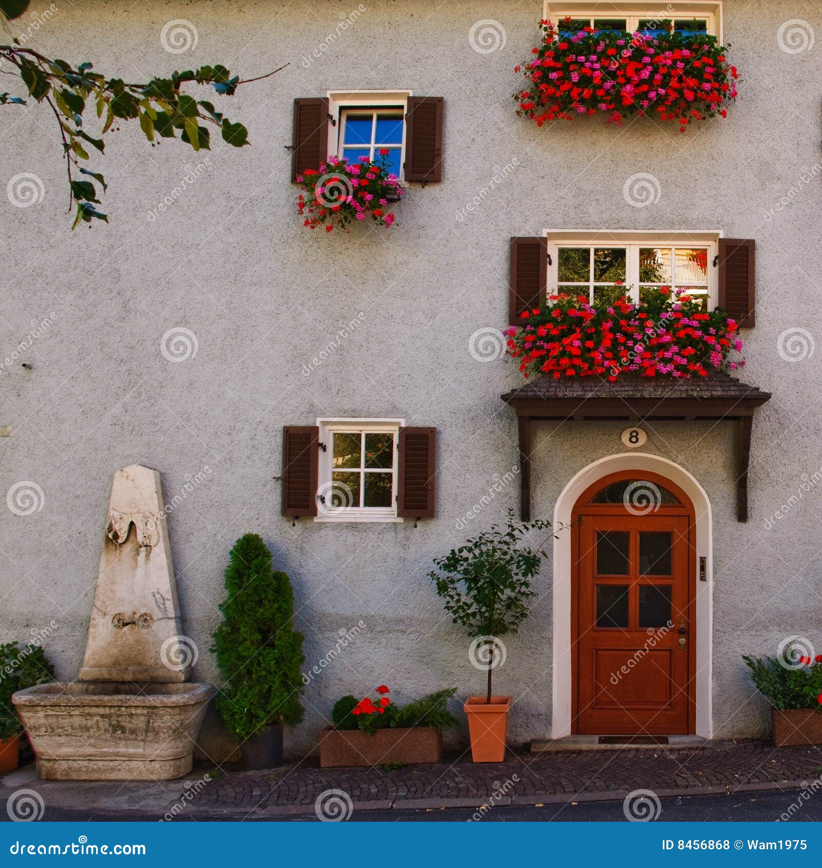 Italian Tyrol house stock photo. Image of decorative, outdoor - 8456868