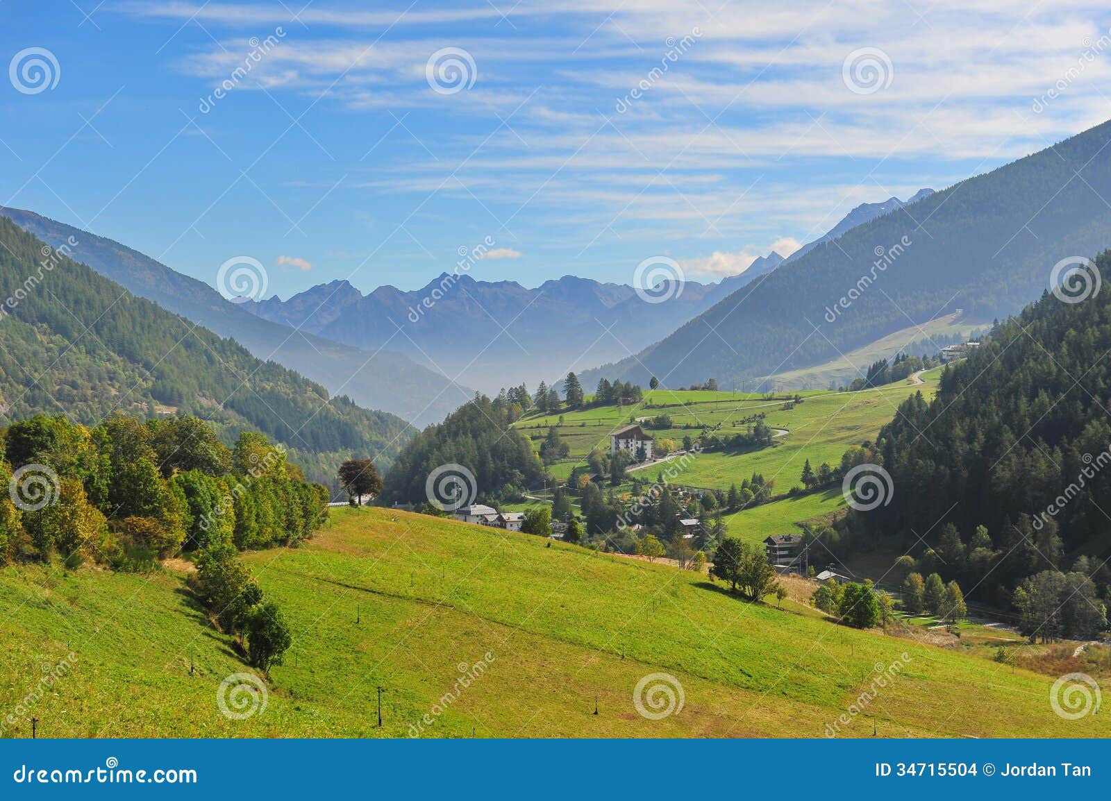 Italian Valleys and Mountains Landscape Stock Photo - Image of ridge ...