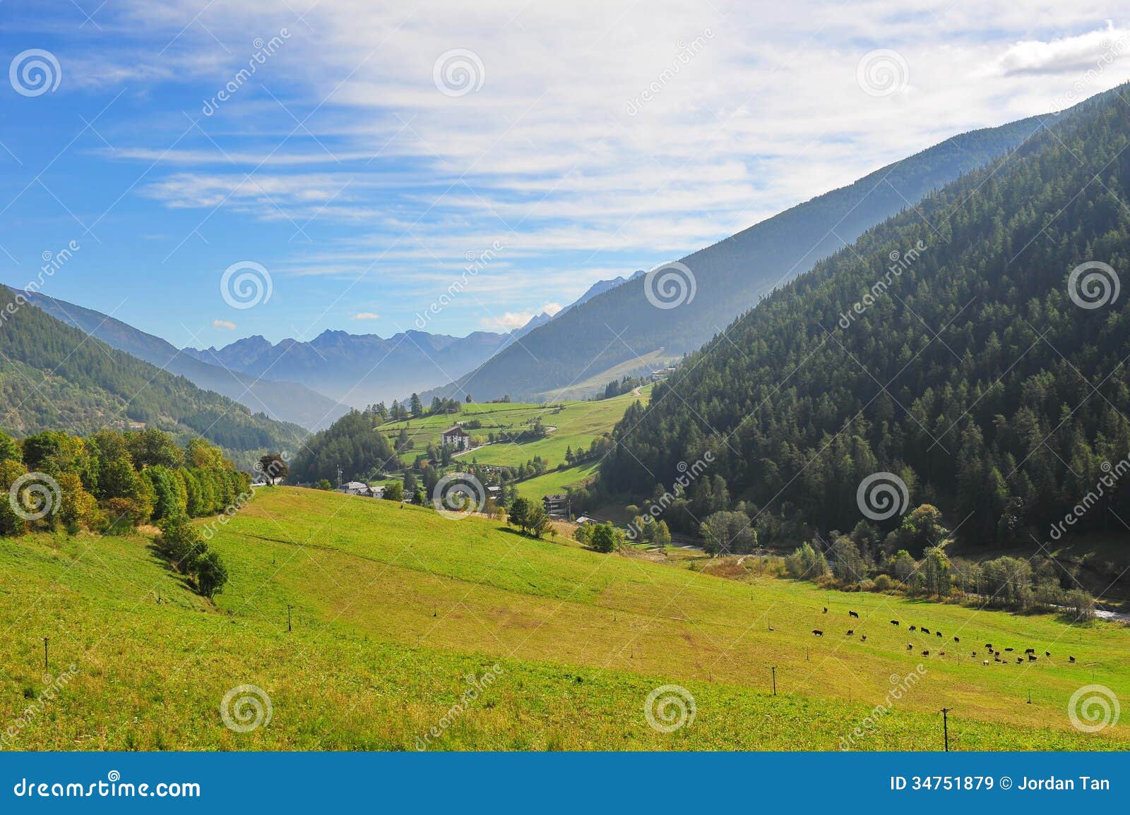 Italian Valleys and Mountains Stock Image - Image of hill, scenic: 34751879