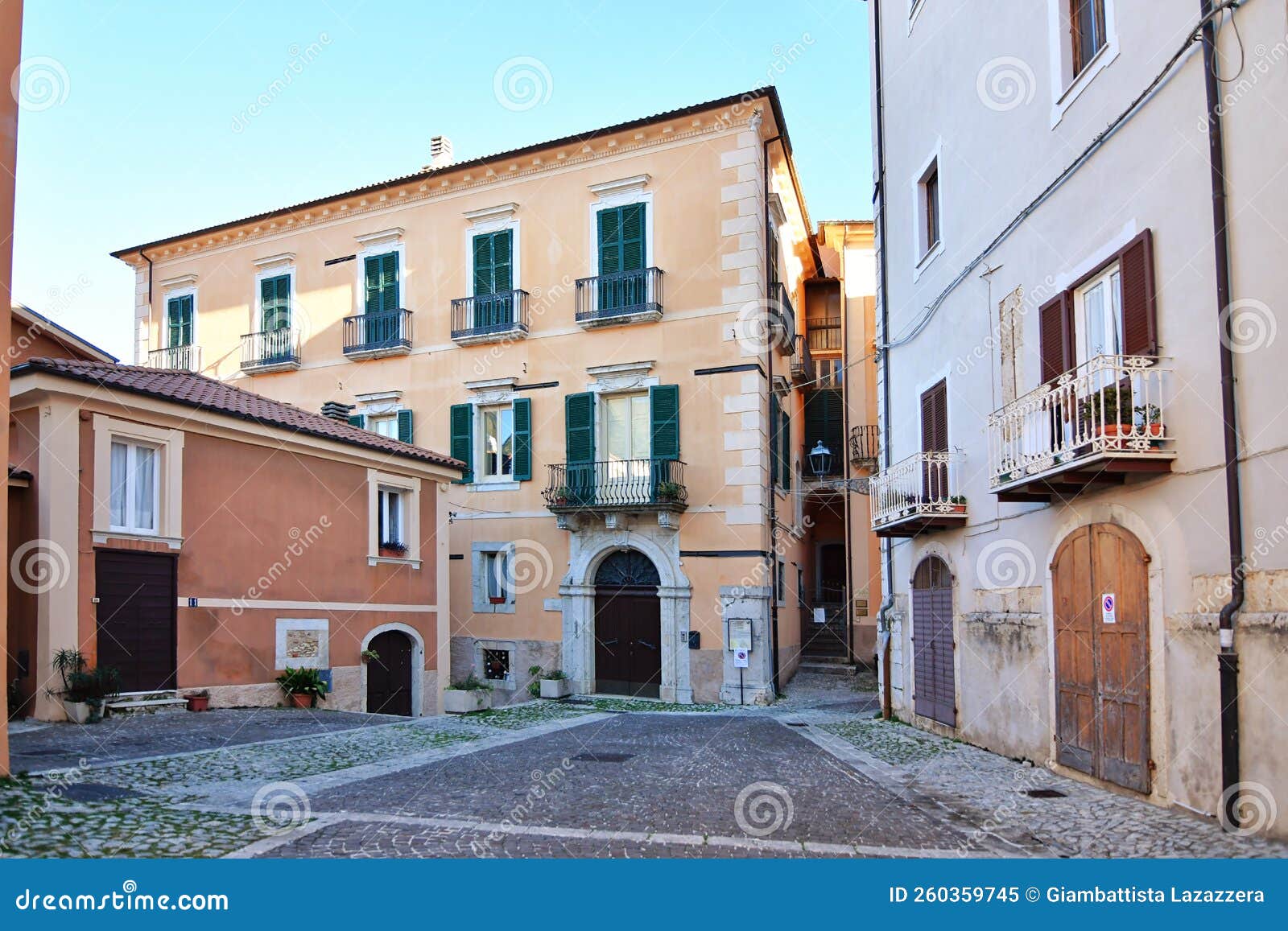 The Italian Village of Atina. Stock Image - Image of mountain ...