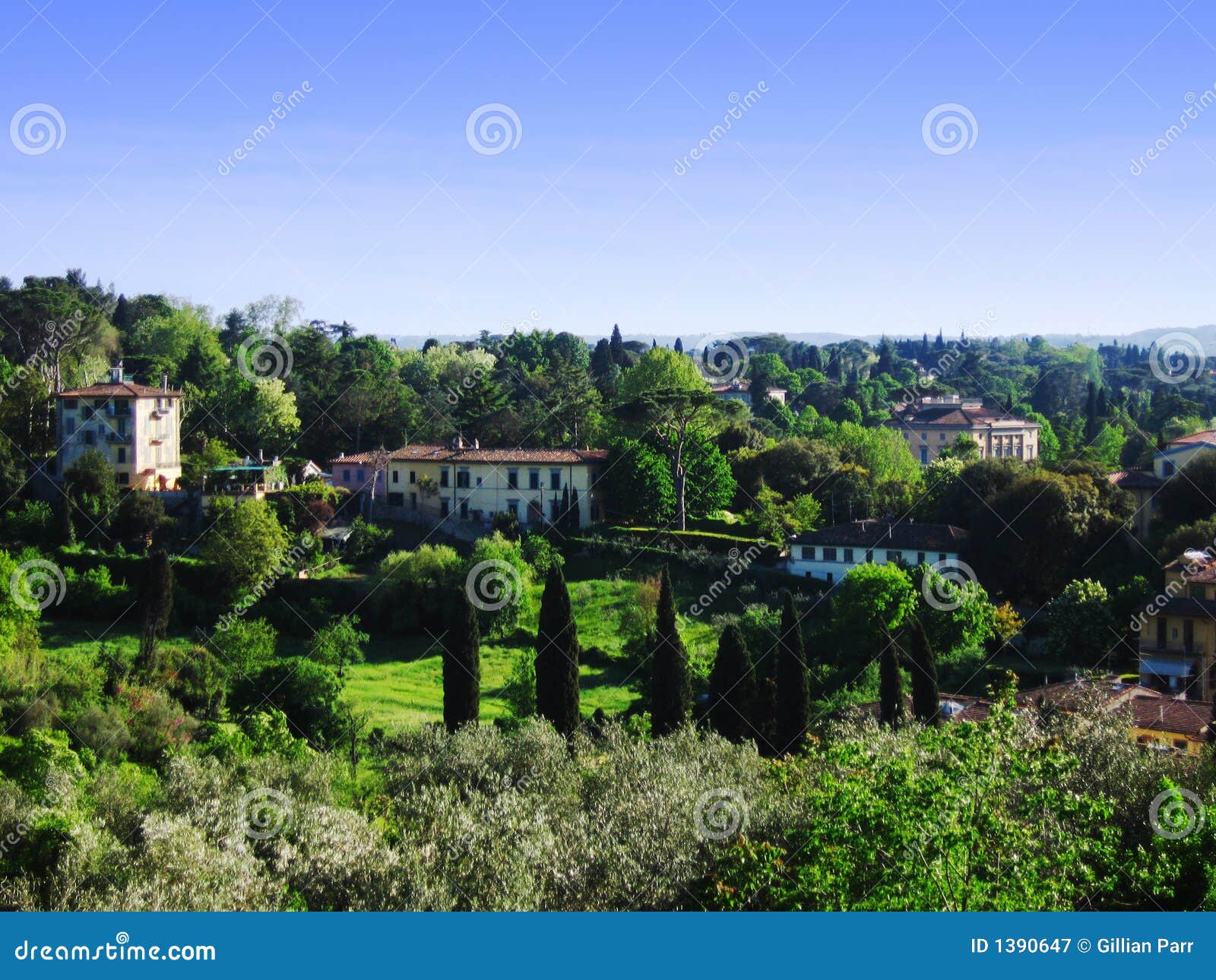 Italian Village Hillside stock image. Image of italian - 1390647