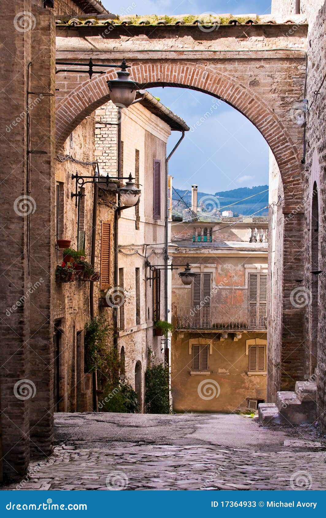 Italian village street stock image. Image of street, italian - 17364933