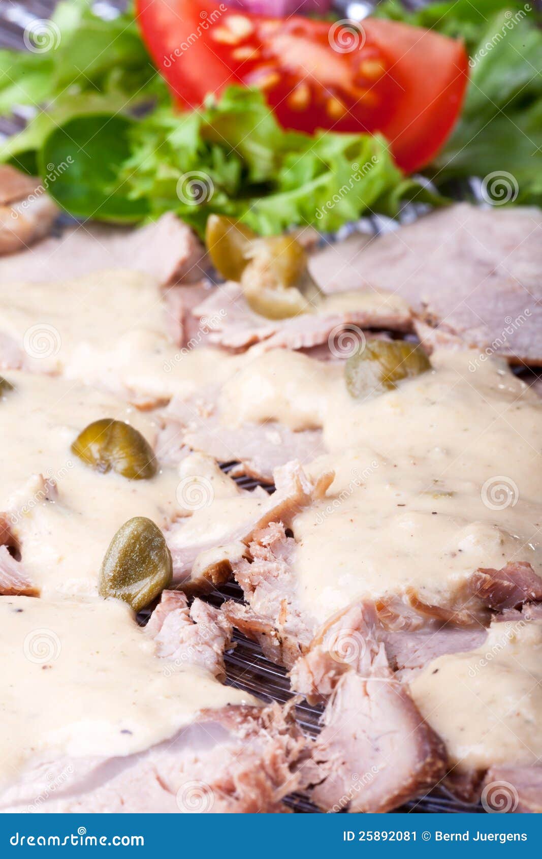 Italian vitello tonnato stock image. Image of veal, meat - 25892081